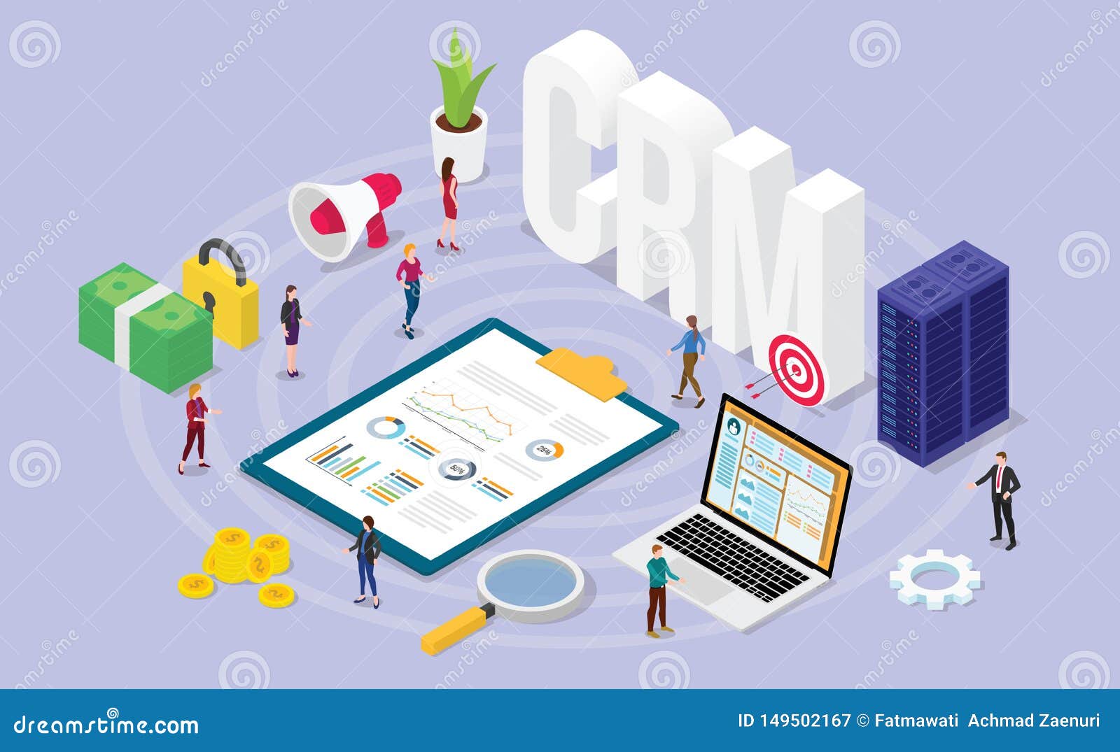 Crm Customer Relationship Manager Concept with Team People and ...