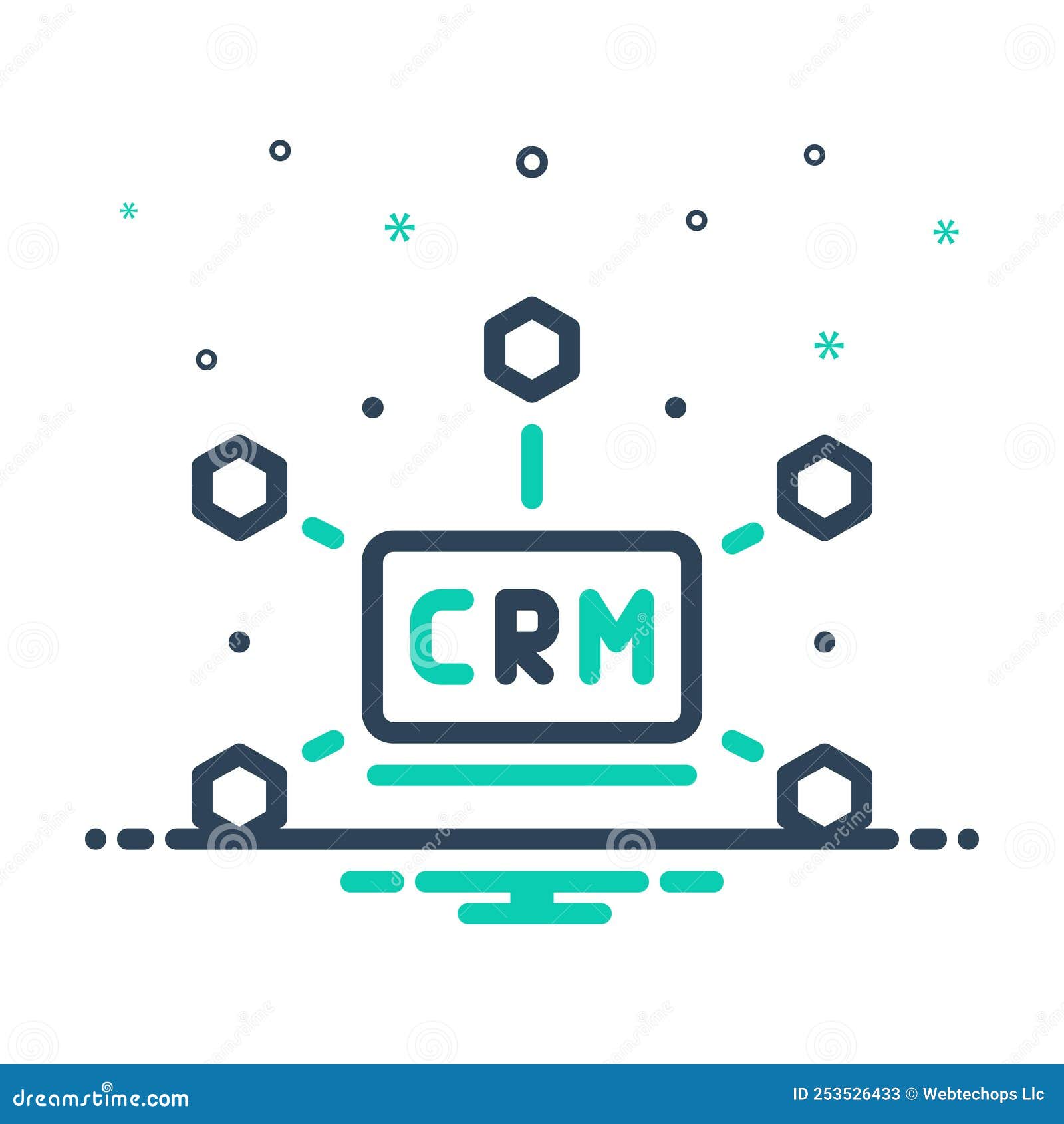 Mix Icon for Crm, Cycle and Management Stock Vector - Illustration of ...