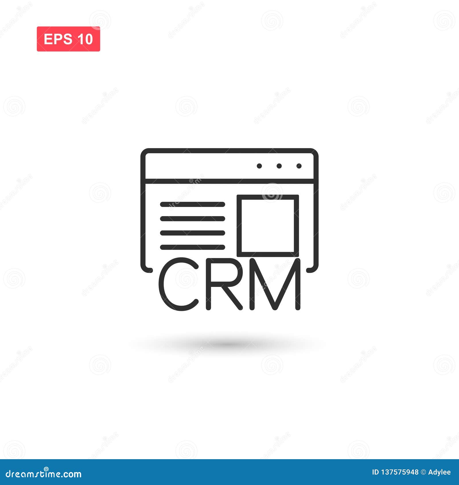 Crm Icon Vector Design Isolated 3 Stock Vector - Illustration of ...