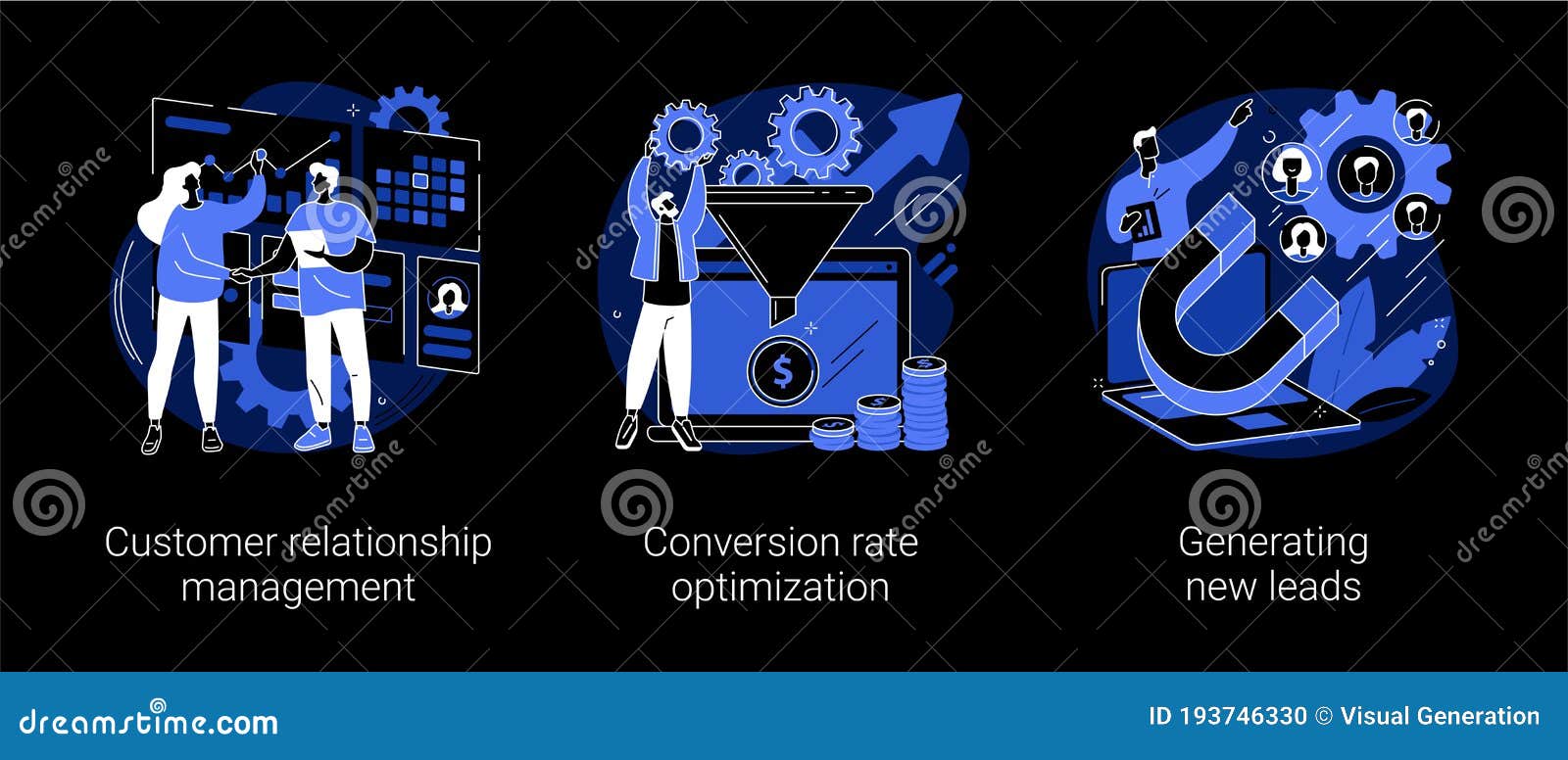 CRM Lead Management Abstract Concept Vector Illustrations. Stock Vector ...