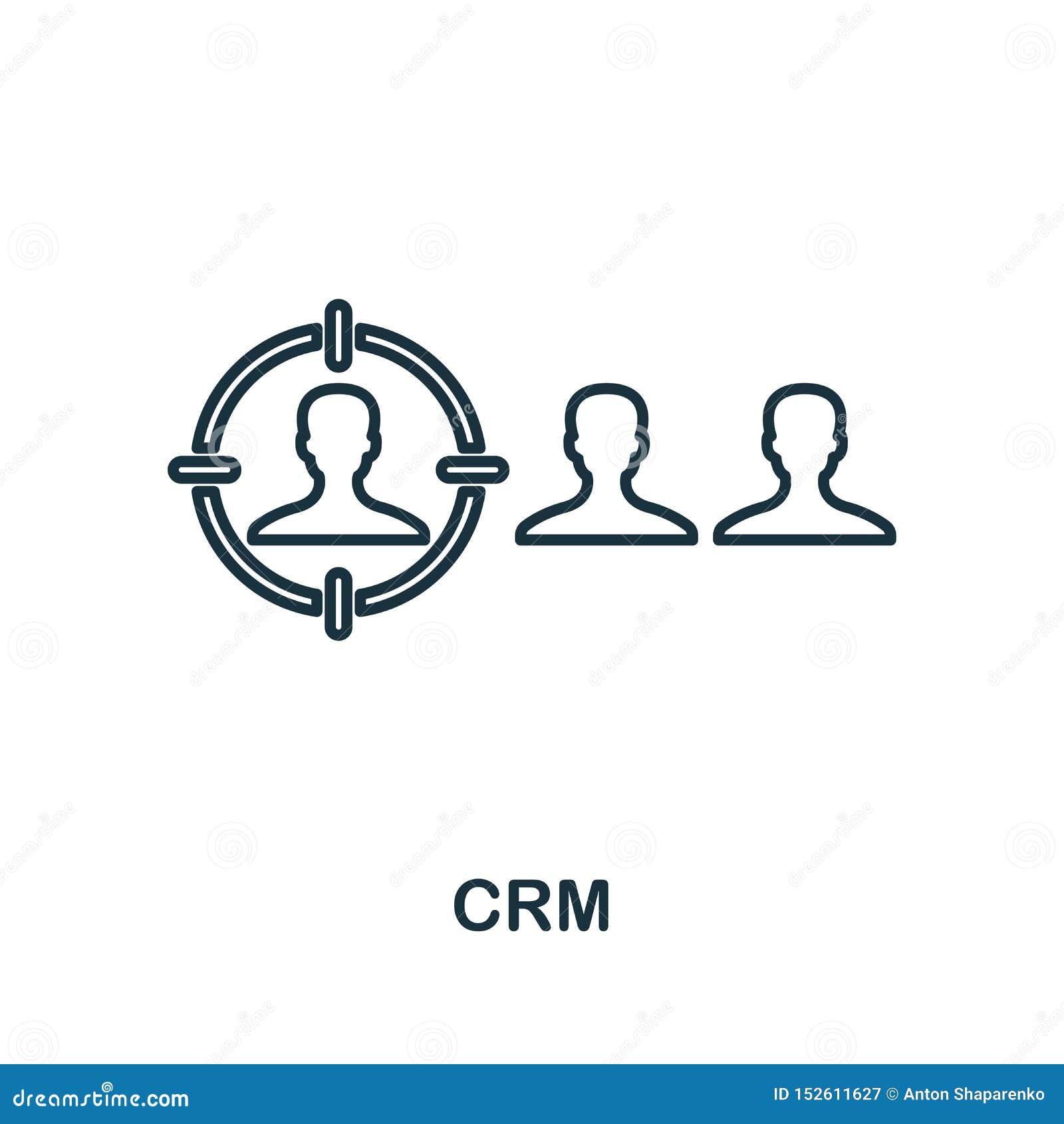Crm Outline Icon. Thin Line Concept Element from Business Management ...