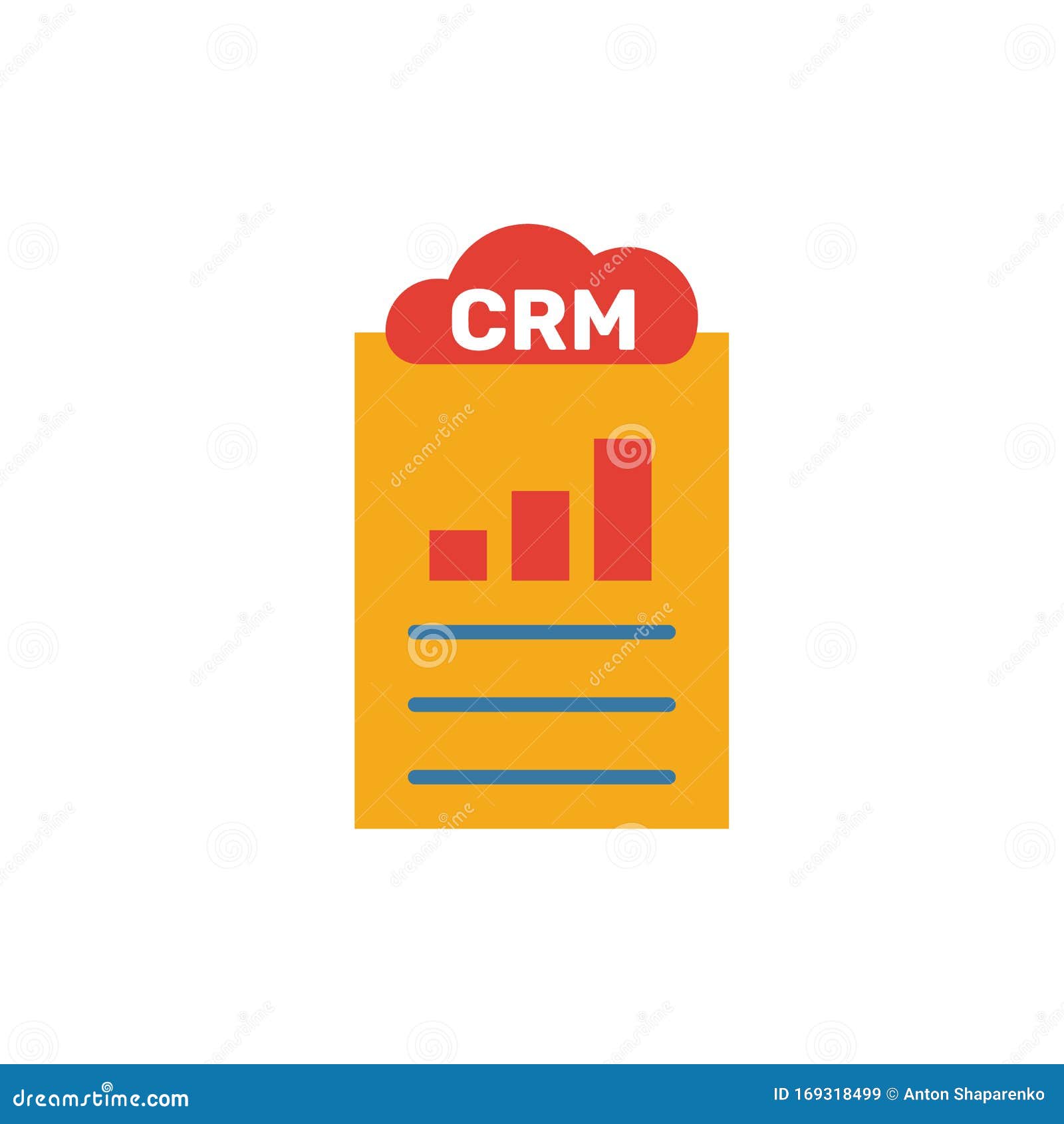 Crm Reporting Icon. Simple Flat Element From Crm Collection. Creative ...