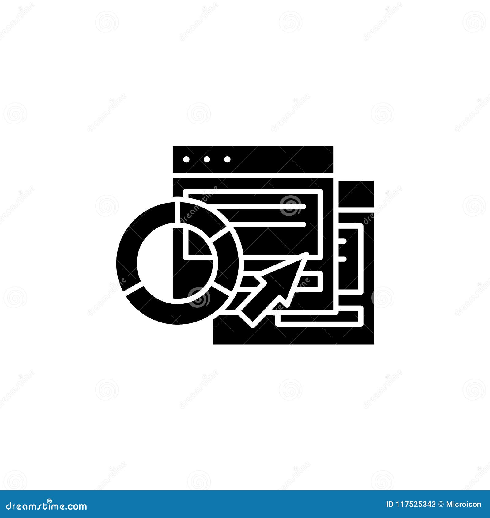 Crm Software Reports Black Icon Concept. Crm Software Reports Flat ...