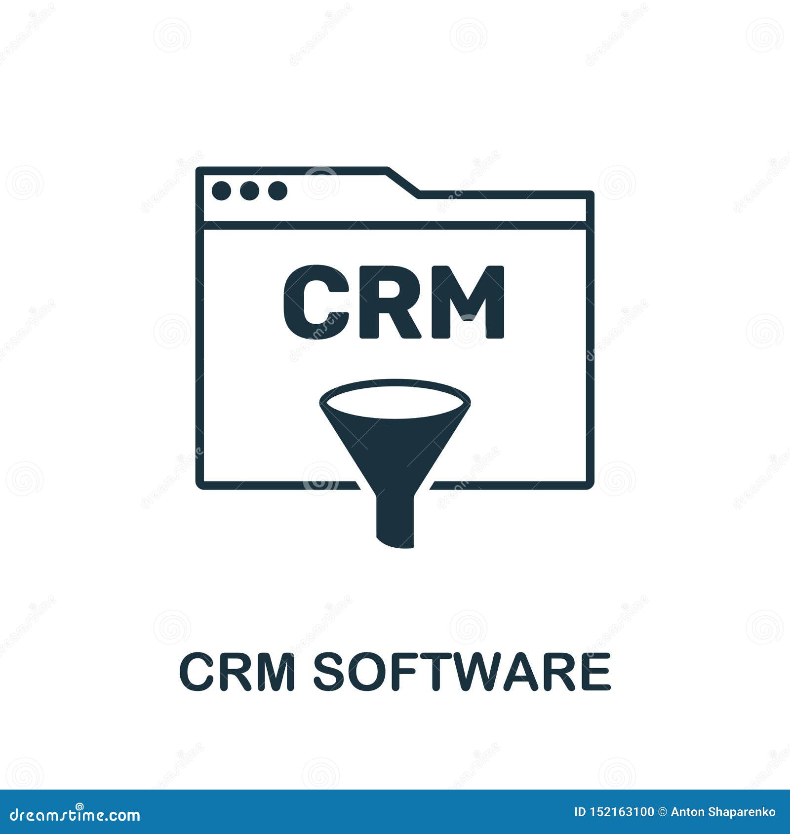 Crm Software Vector Icon Symbol. Creative Sign from Crm Icons ...