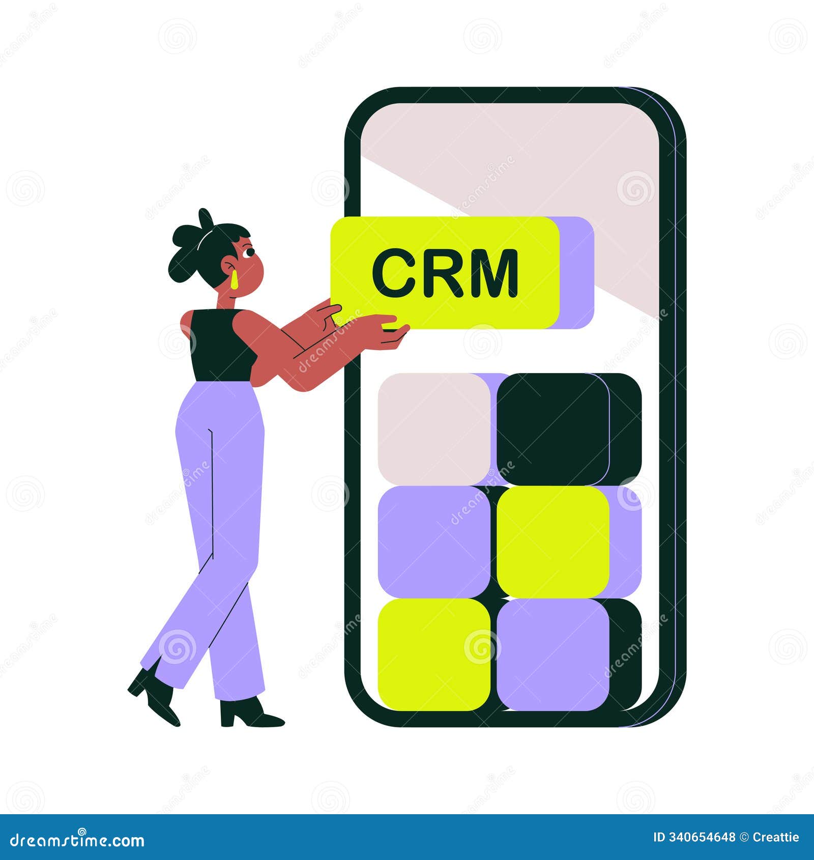 CRM Specialist Managing Customer Relationship Management App on ...