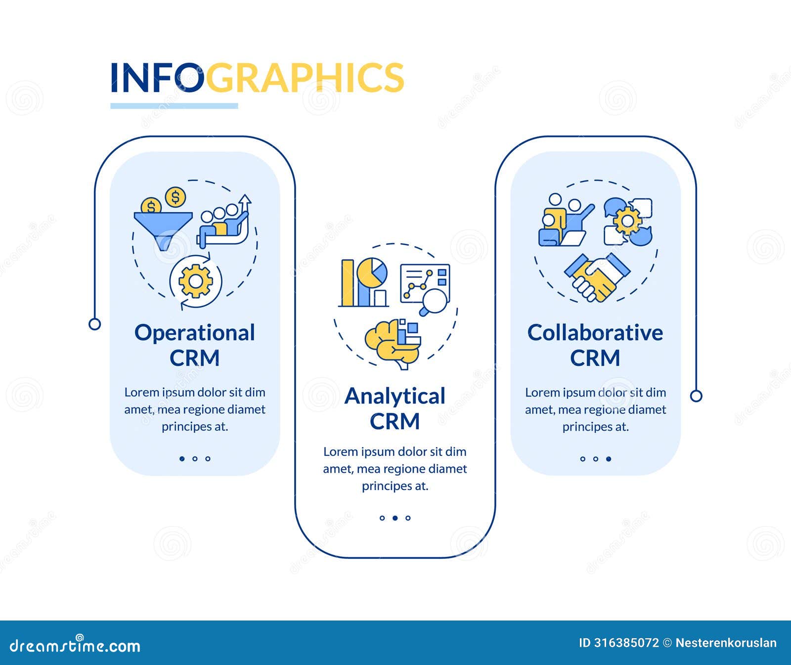 CRM System Types Rectangle Infographic Template Stock Illustration ...