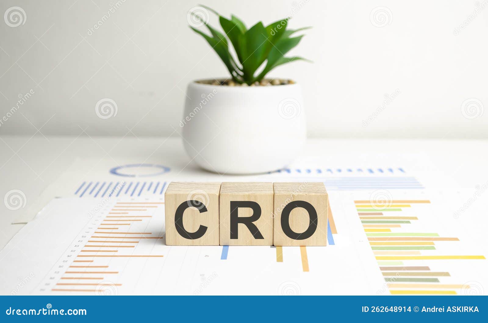 CRO Conversion Rate Optimisation Words on Wooden Blocks and Charts ...