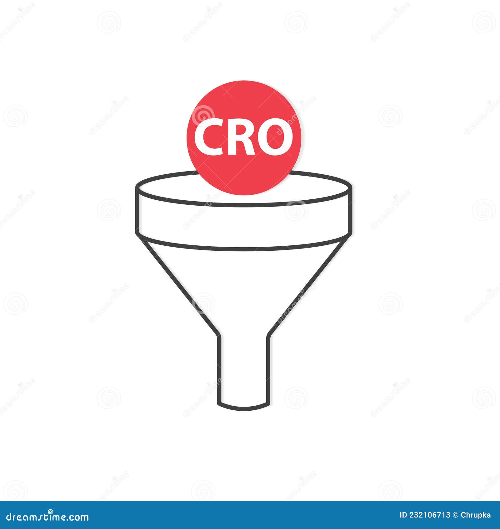 CRO Conversion Rate Optimization Acronym and Sales Funnel Icon Stock Vector - Illustration of ...