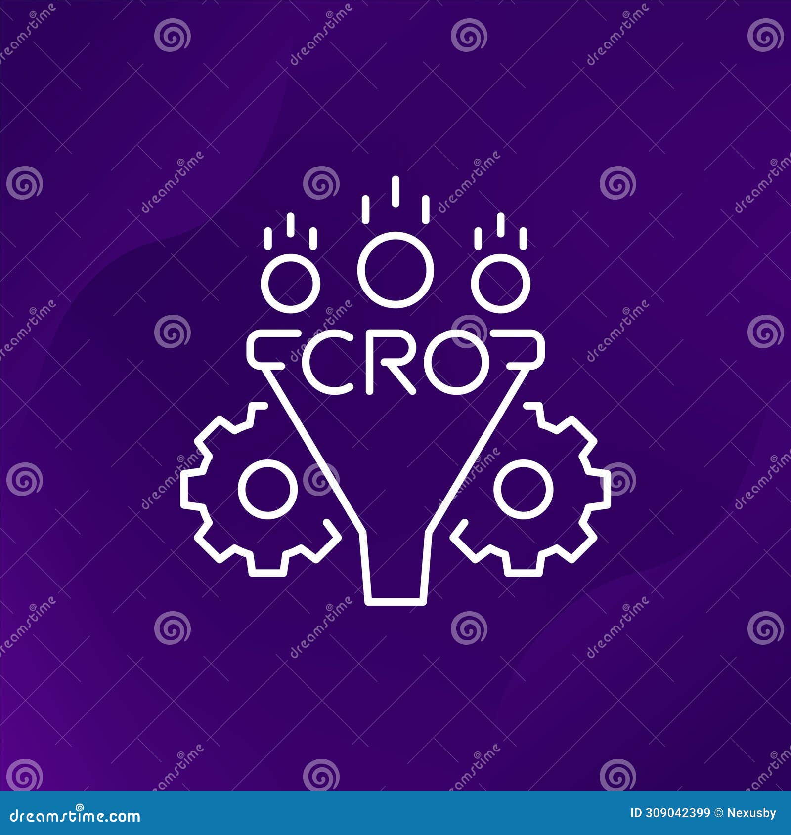 CRO Line Icon, Conversion Rate Optimization Vector Stock Illustration ...