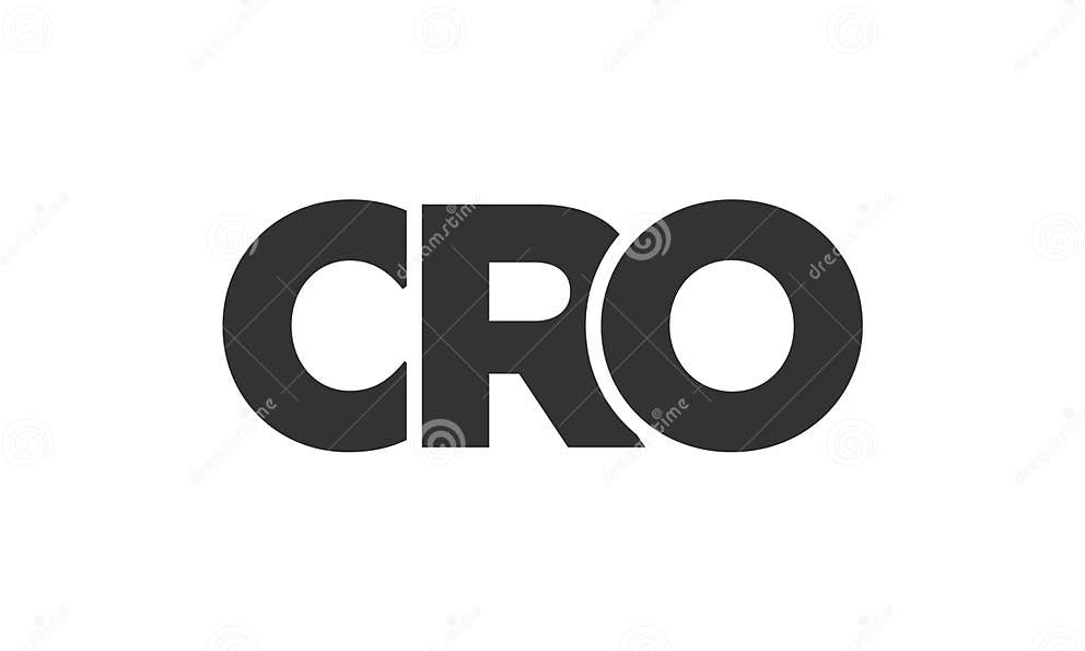 CRO Logo Design Template with Strong and Modern Bold Text. Initial ...