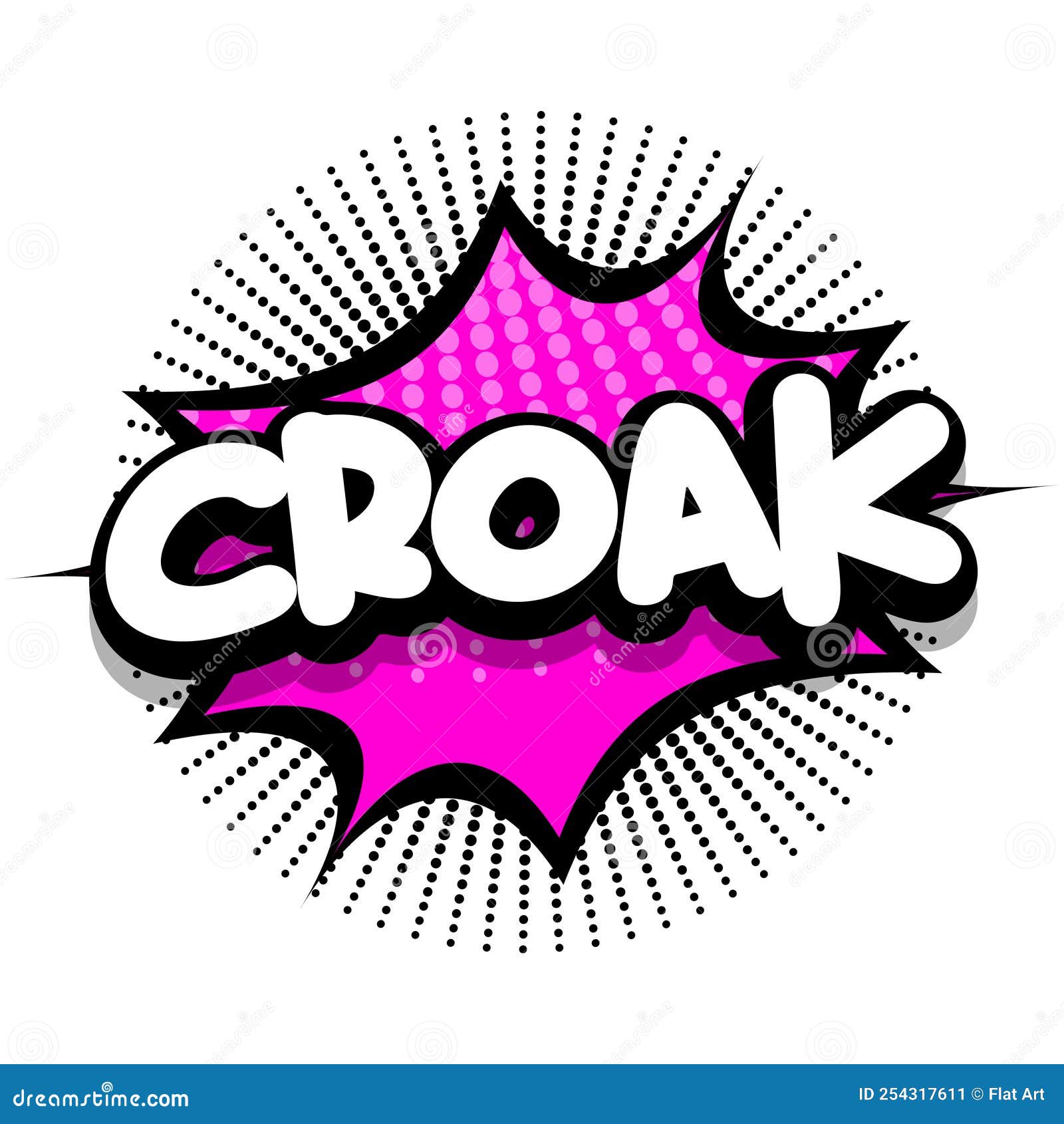 Croak Comic Bright Template With Speech Bubbles On Colorful Frames ...