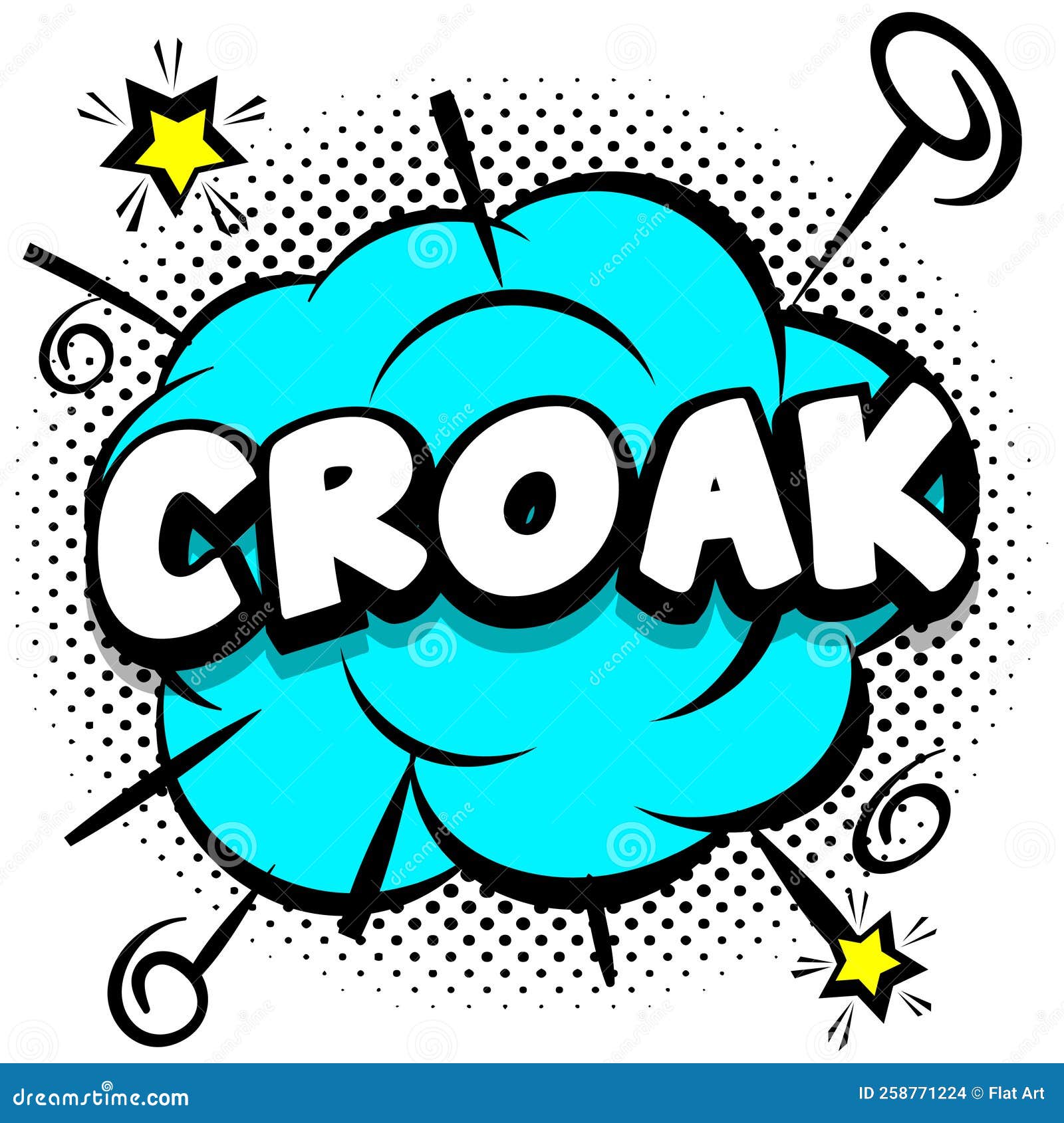 Croak Comic Bright Template with Speech Bubbles on Colorful Frames ...