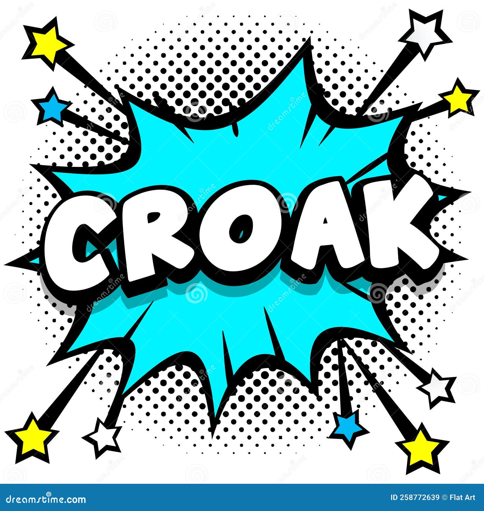 Croak Comic Bright Template With Speech Bubbles On Colorful Frames ...