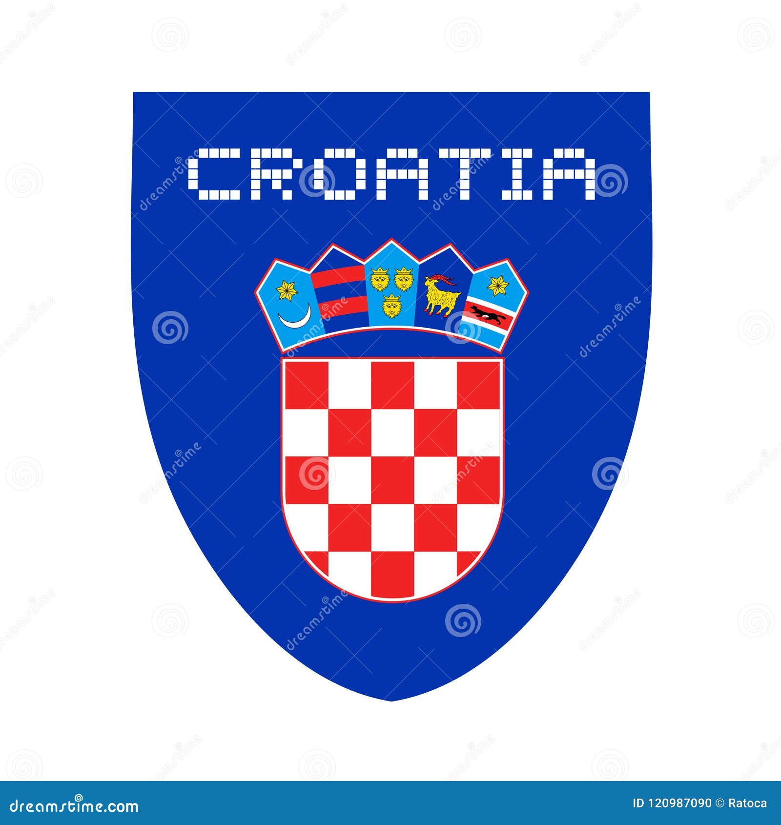 Croatia coat of arms stock vector. Illustration of graphic - 120987090