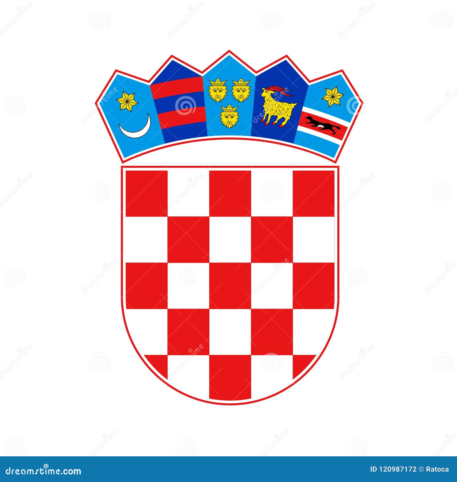 Croatia emblem stock vector. Illustration of white, state - 120987172
