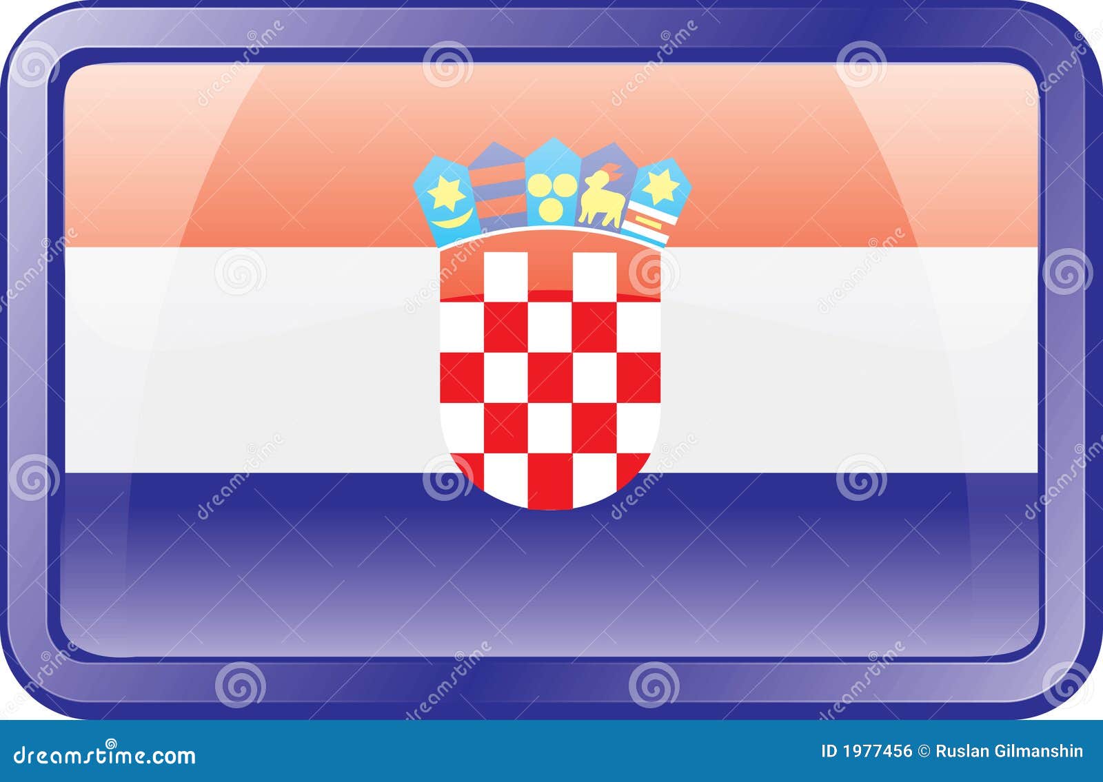 Croatia Flag Icon stock vector. Illustration of world - 1977456