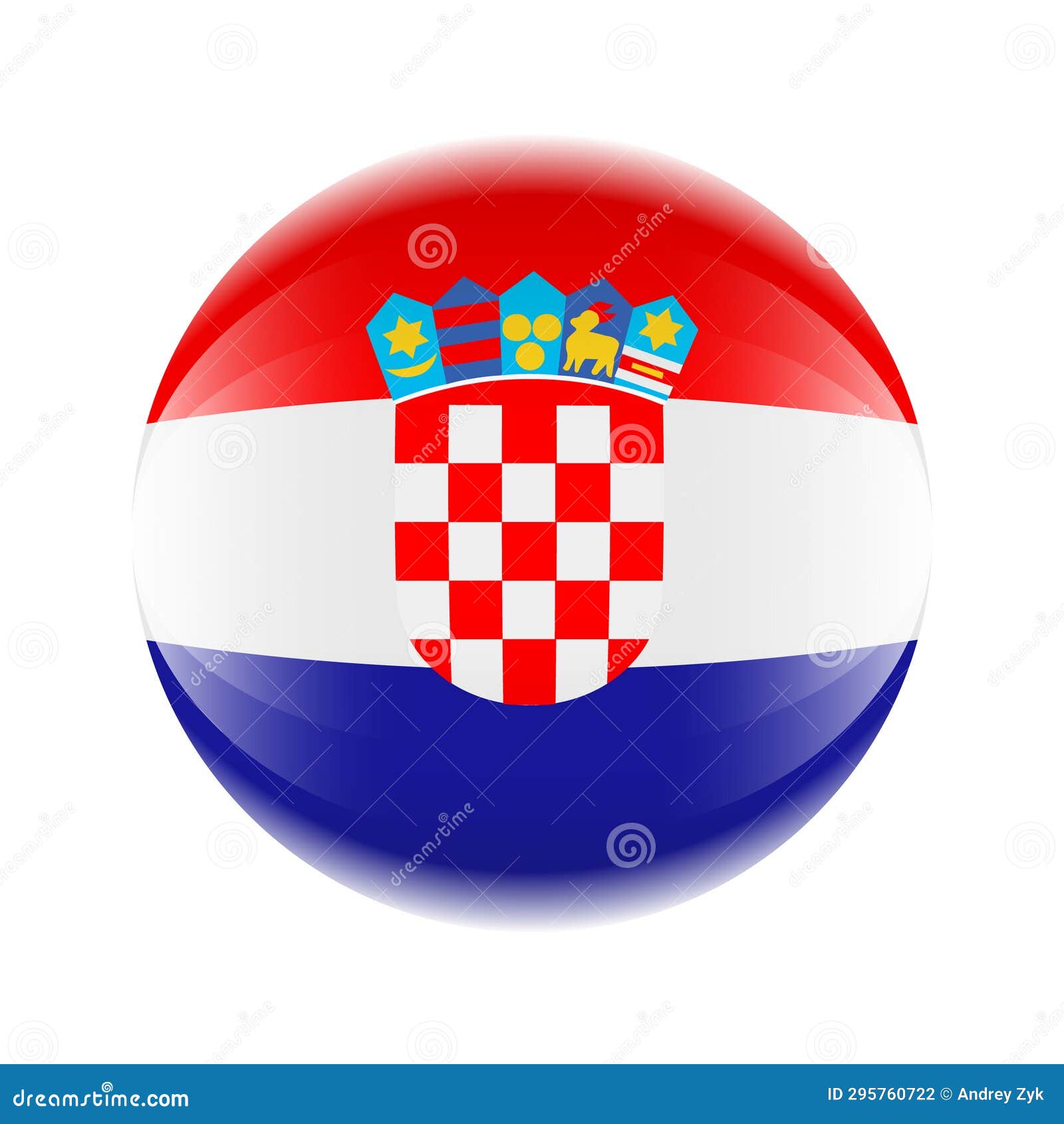 Croatia flag icon in the stock vector. Illustration of symbol - 295760722