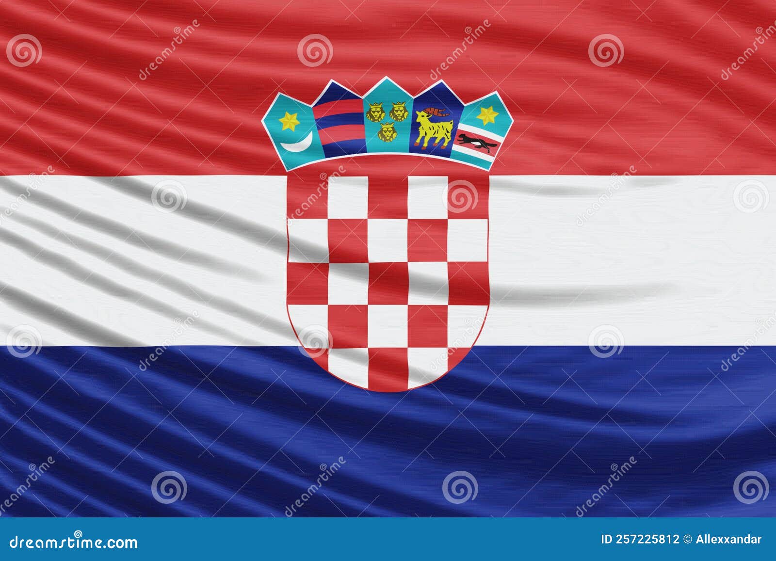 Croatia Flag Wave Close Up, National Flag Stock Illustration ...