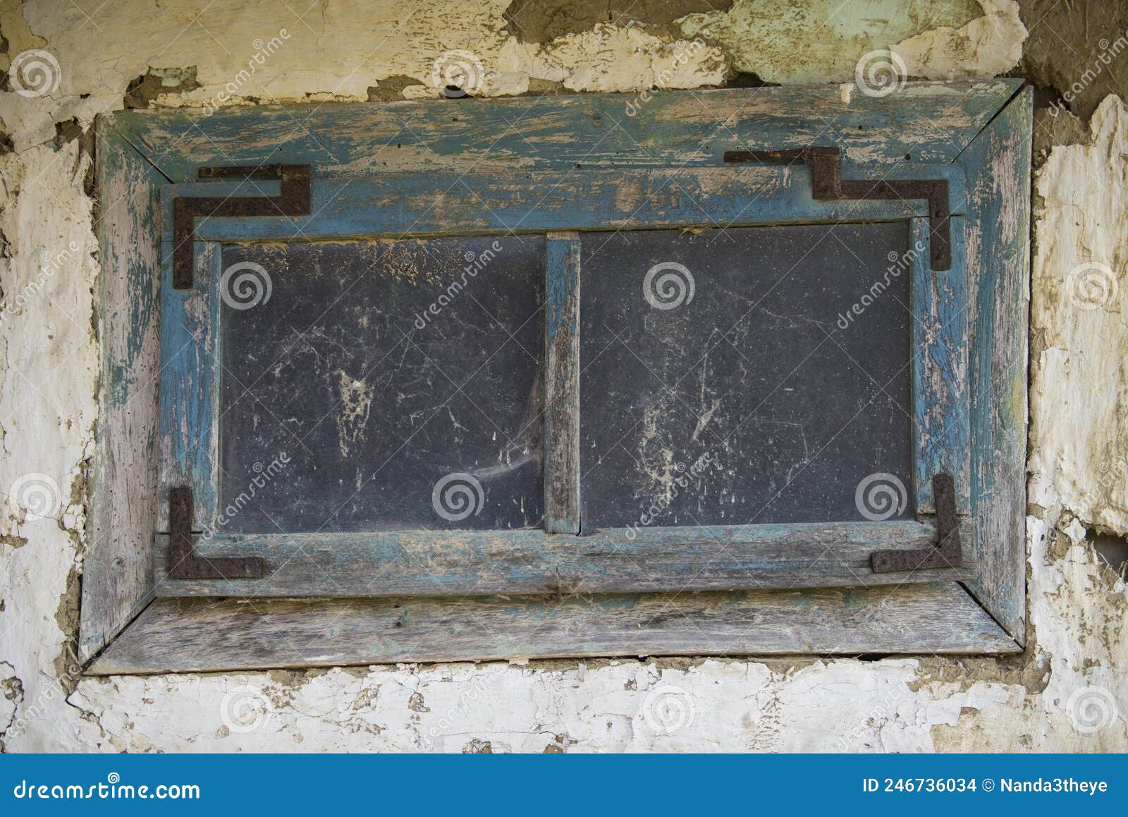 Rustic style aged window. stock photo. Image of architecture - 246736034