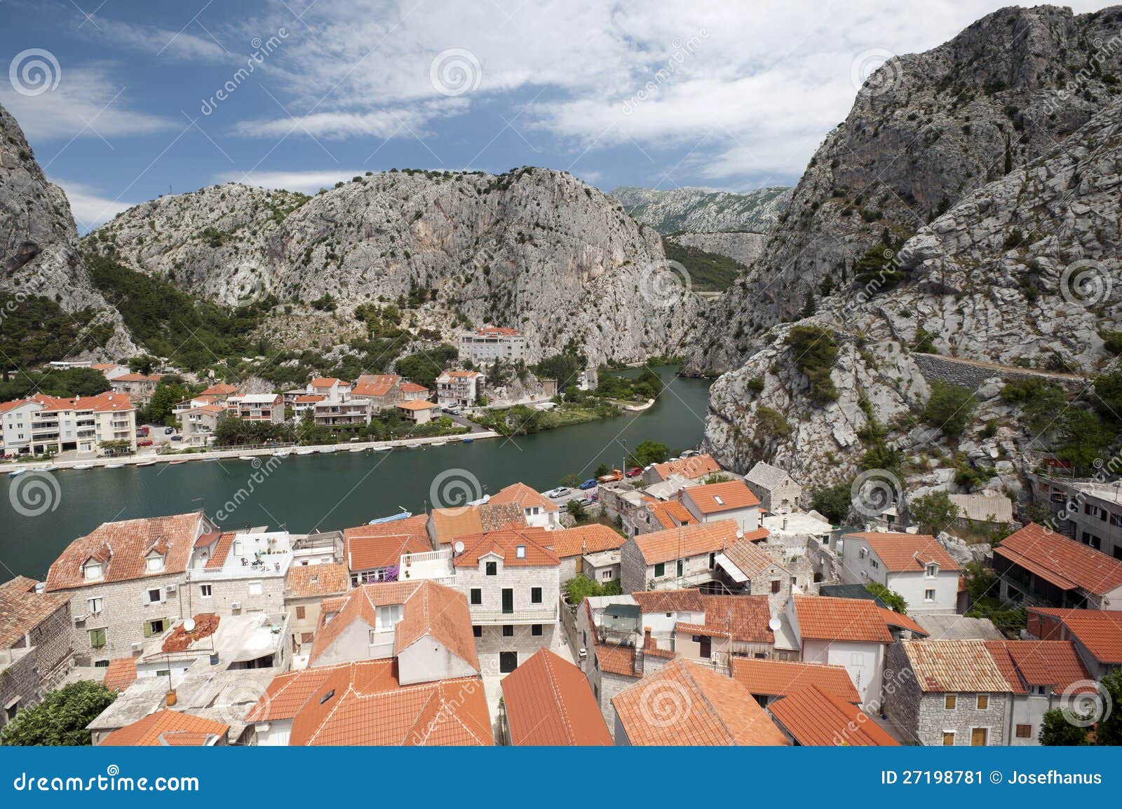 Croatia, Omis stock image. Image of building, blue, coast - 27198781