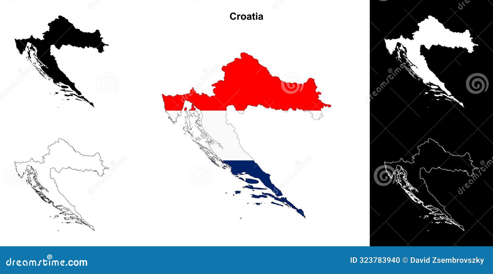Croatia Outline Map Cartoon Vector | CartoonDealer.com #317467881