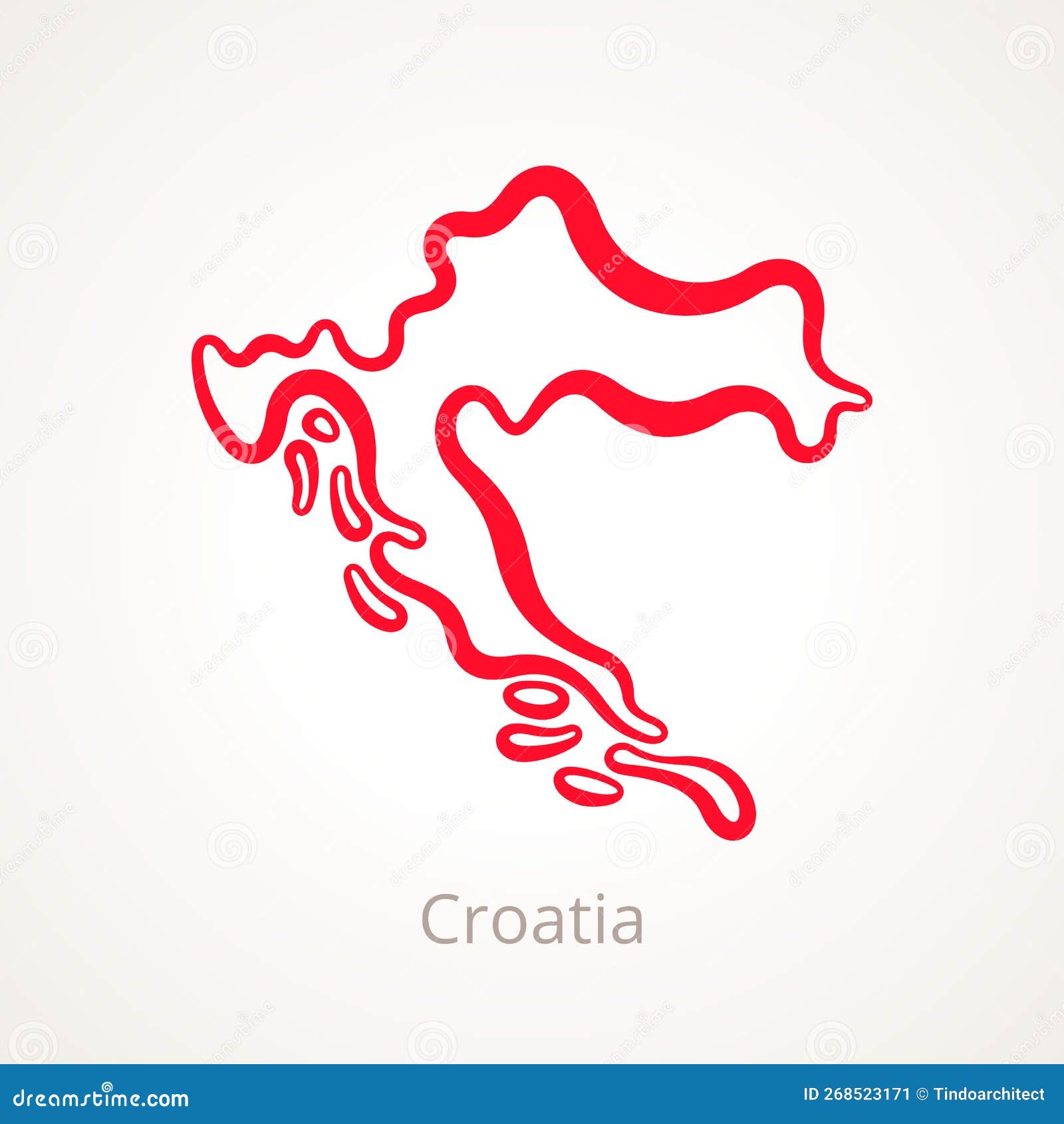 Croatia - Outline Map Cartoon Vector | CartoonDealer.com #268523171