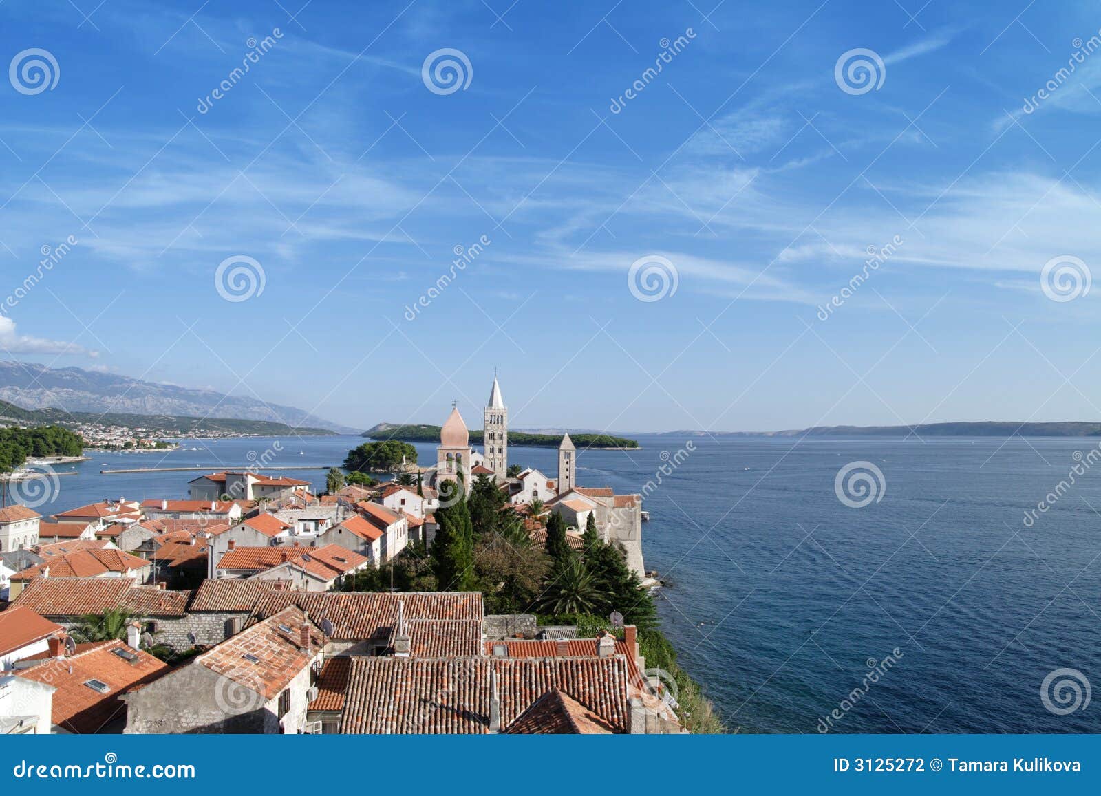 Croatia, Rab Island, Rab Town Stock Photo - Image of montain, croatia ...