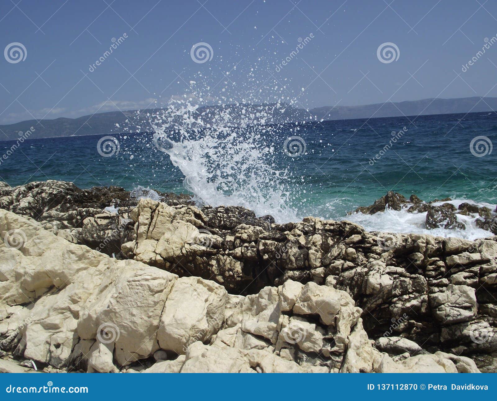 Croatia - stone coast stock photo. Image of water, coast - 137112870
