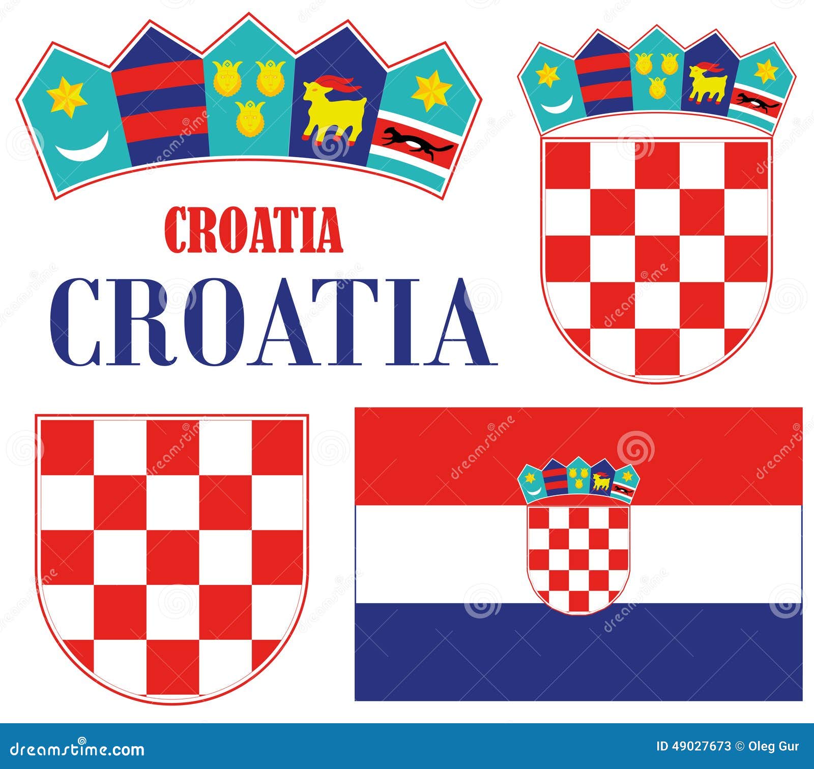 Croatia stock vector. Illustration of element, vintage - 49027673