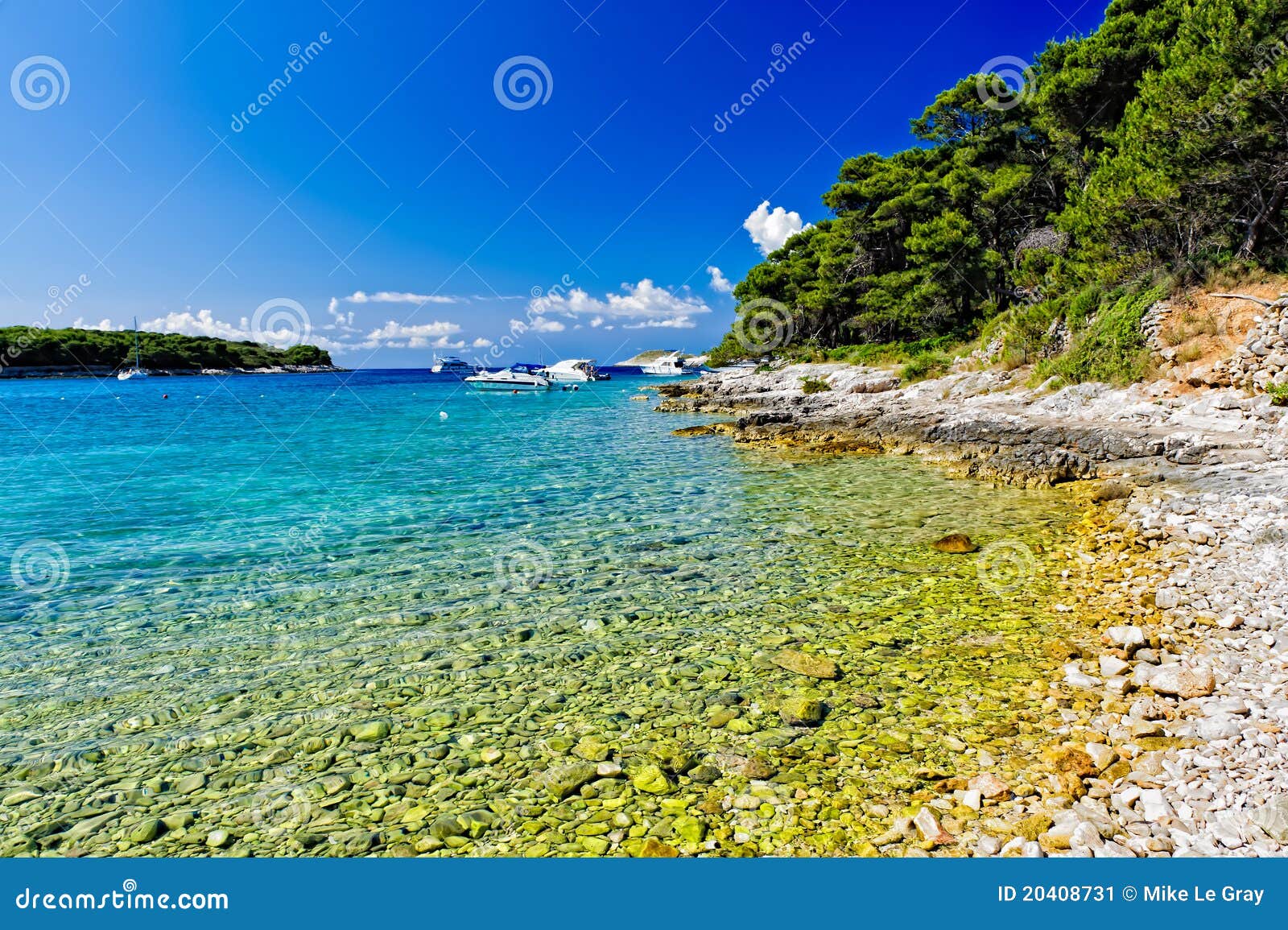 Croatian Beach stock image. Image of scenery, clear, distance - 20408731