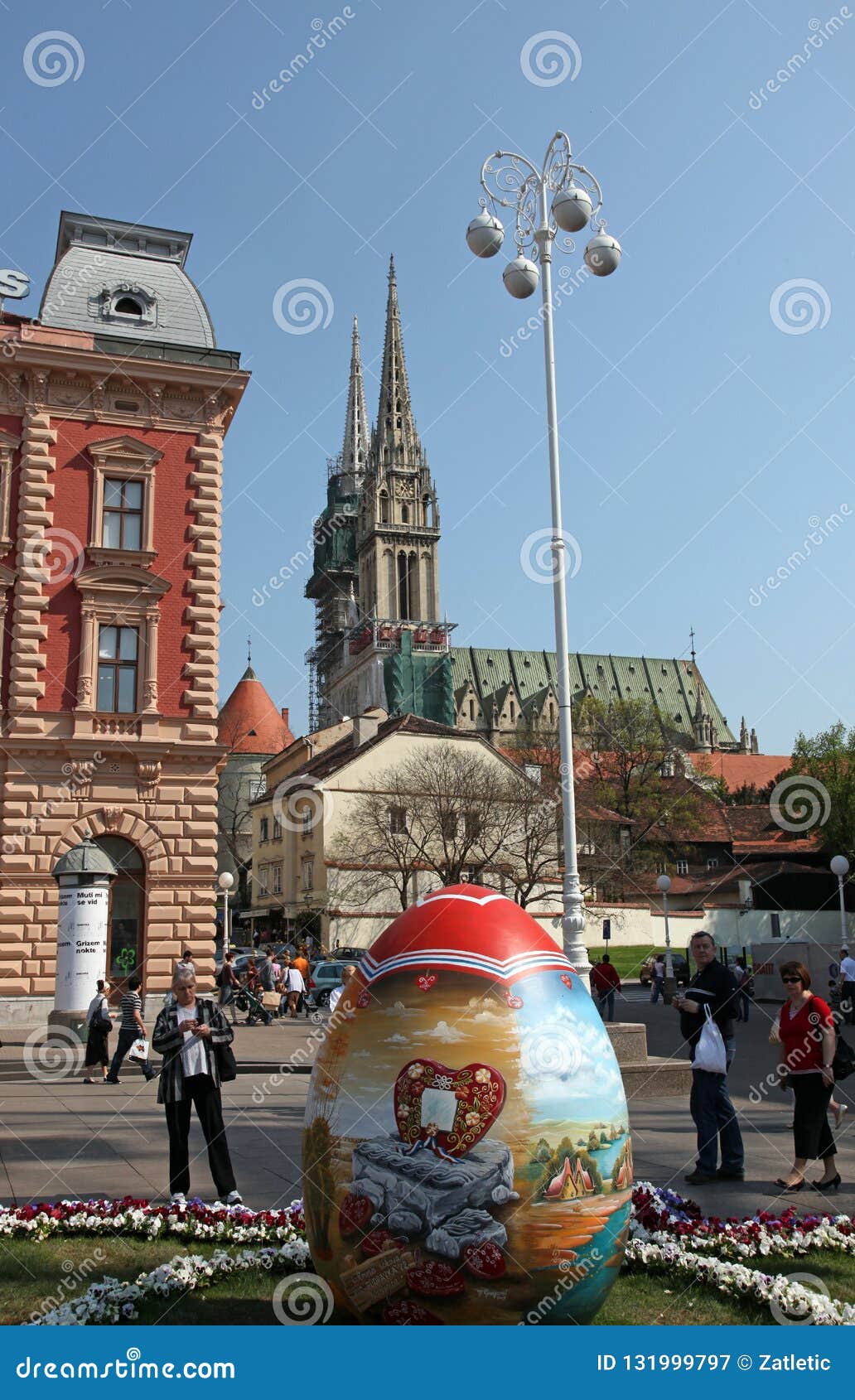 Croatian Easter eggs editorial photography. Image of square - 131999797