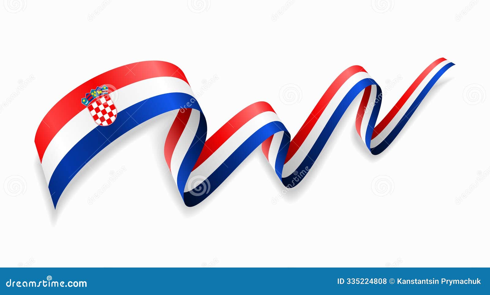 Croatian Flag Wavy Abstract Background. Vector Illustration. Stock ...