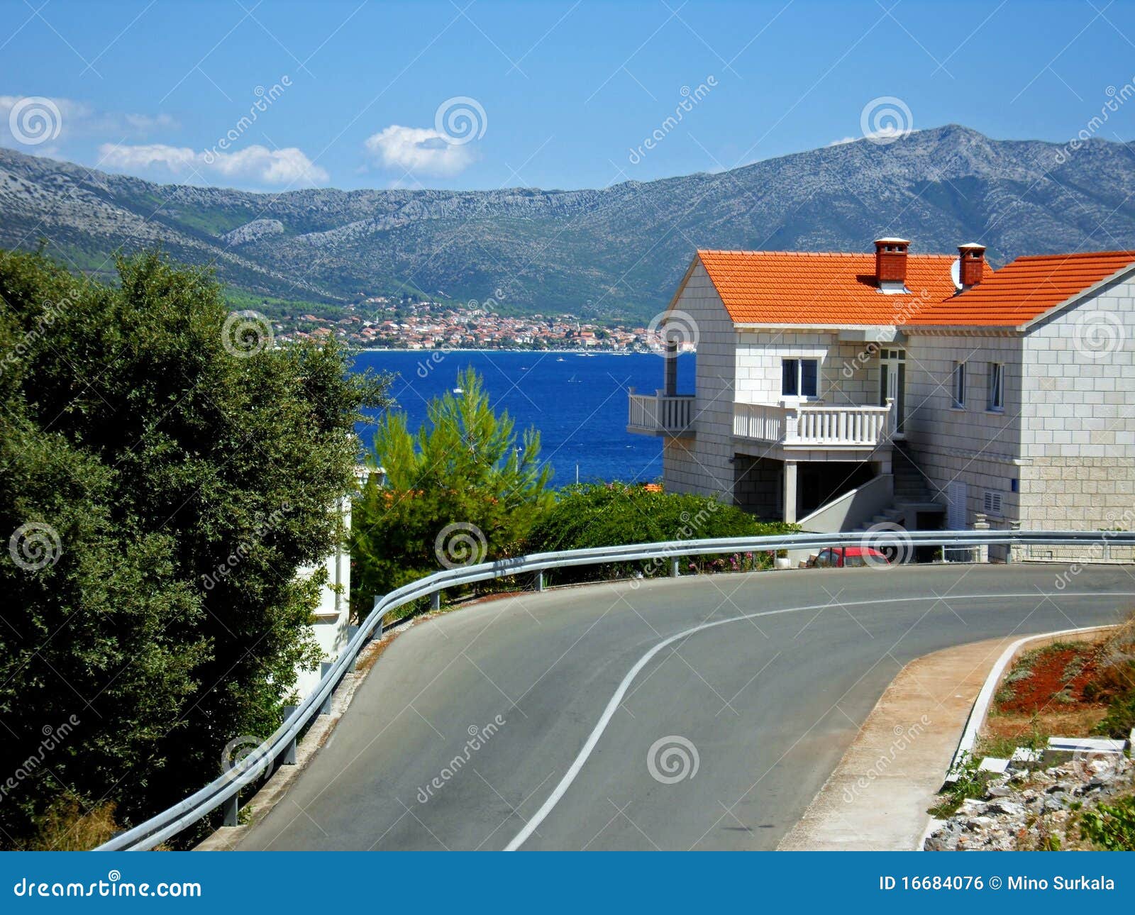 Croatian house stock photo. Image of coastline, road - 16684076
