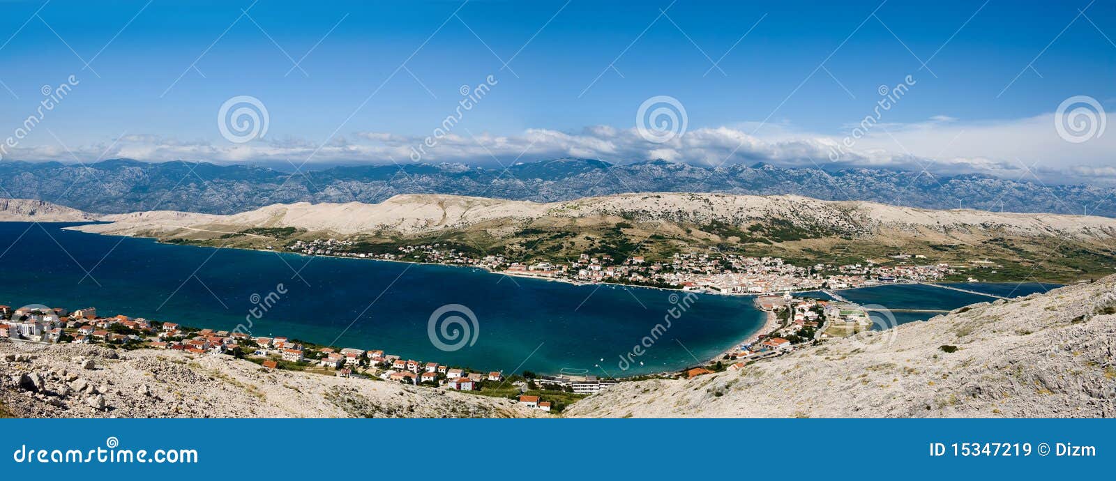 Croatian Island Pag stock image. Image of panoramic, coastline - 15347219