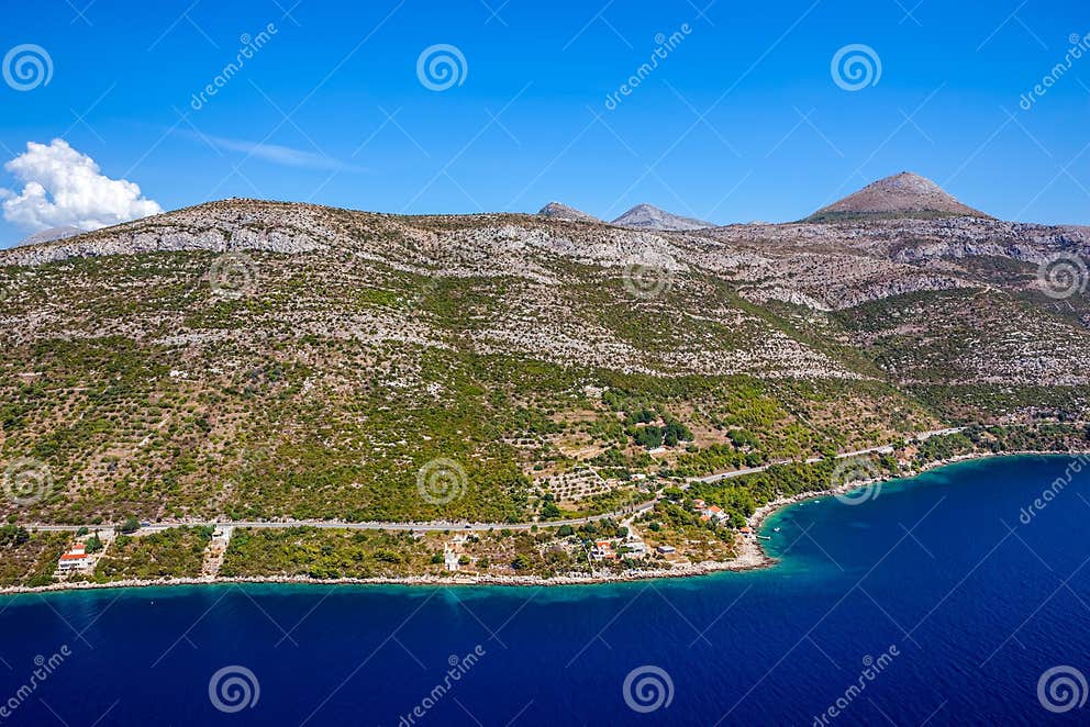 Croatian landscape stock photo. Image of panorama, aerial - 27993706