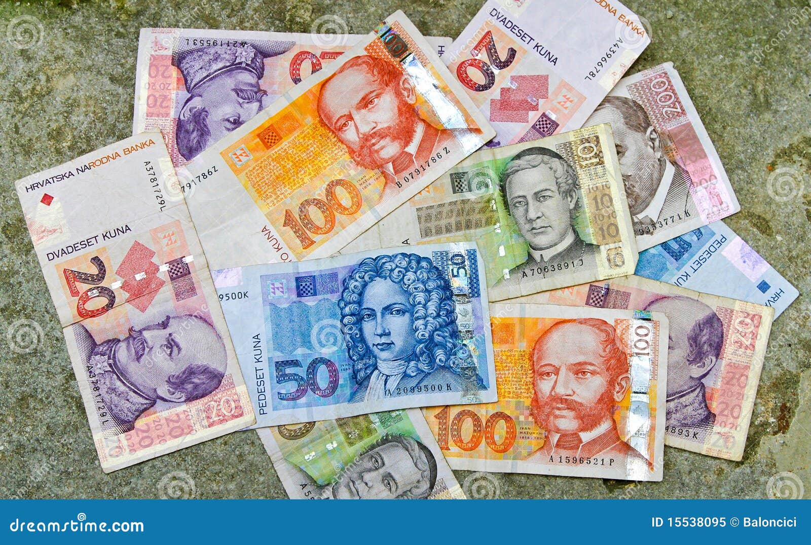Croatian money stock image. Image of banknotes, amount - 15538095