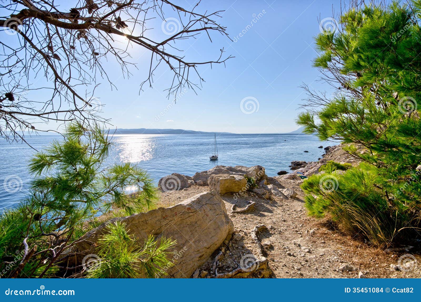 Croatian Seashore with Rocks Stock Photo - Image of beauty, ocean: 35451084