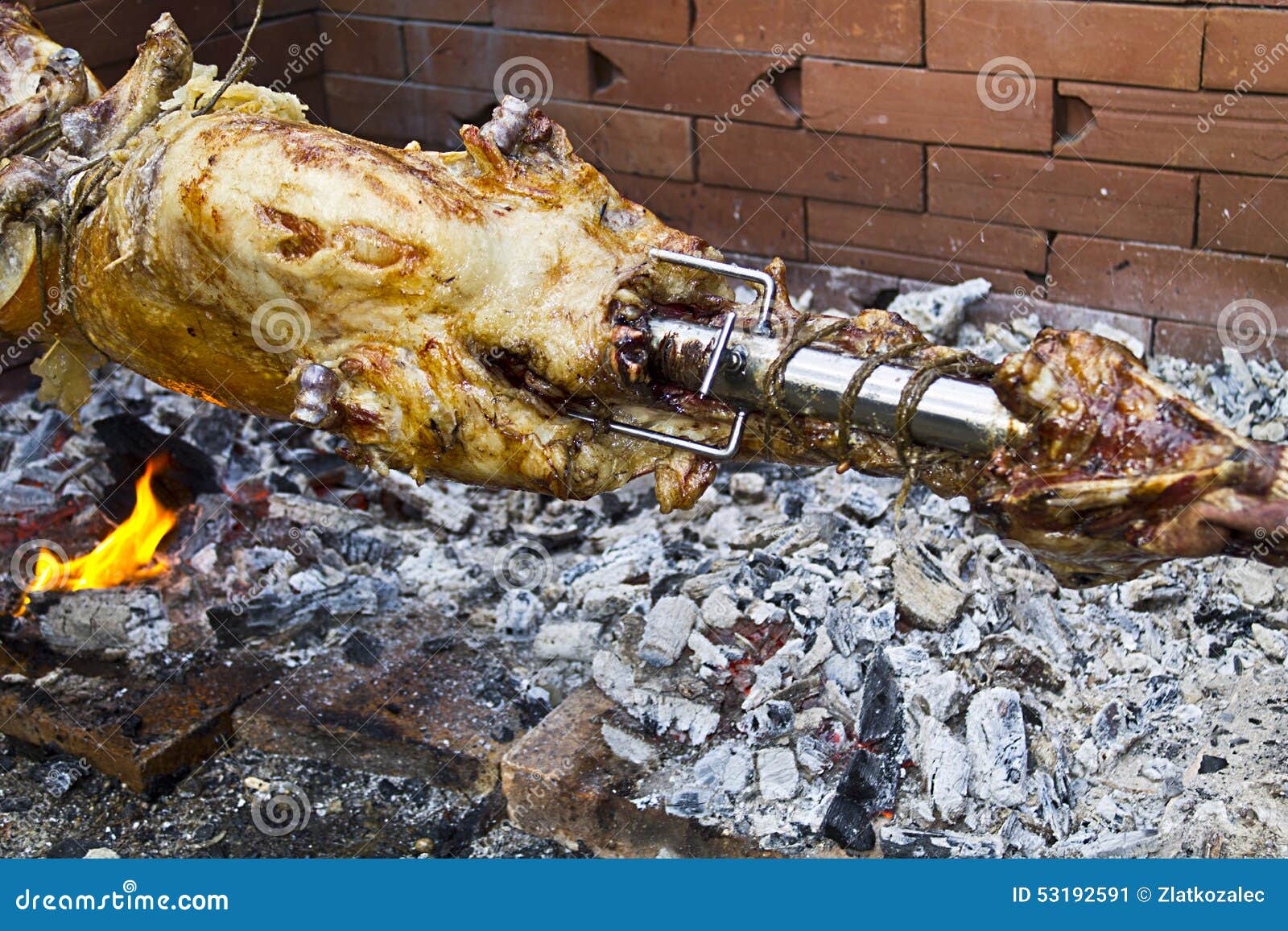 Croatian Speciality Roasted Lamb Stock Image - Image of lamb, meal ...
