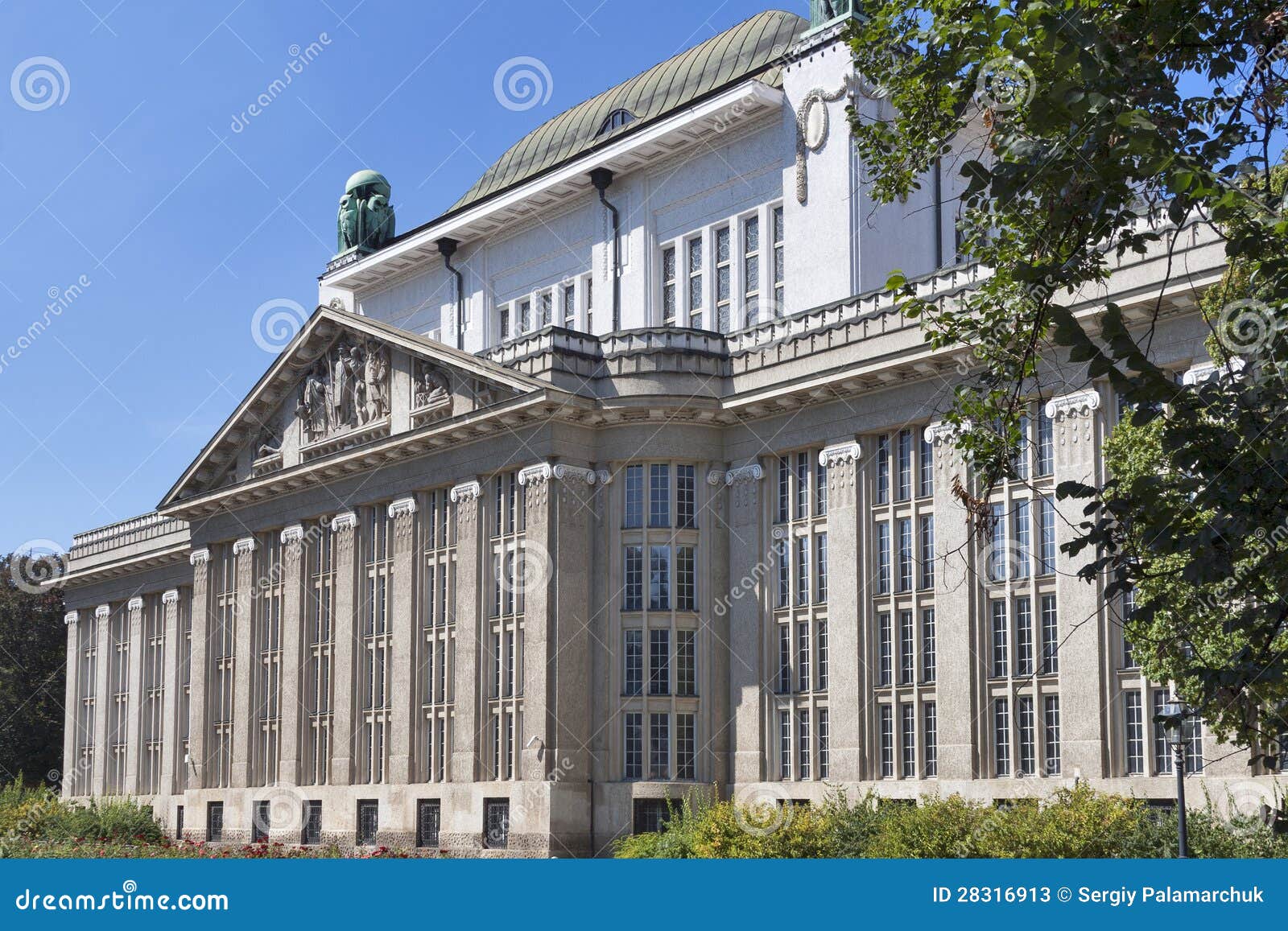 Croatian State Archives Building Stock Image - Image of building, park ...