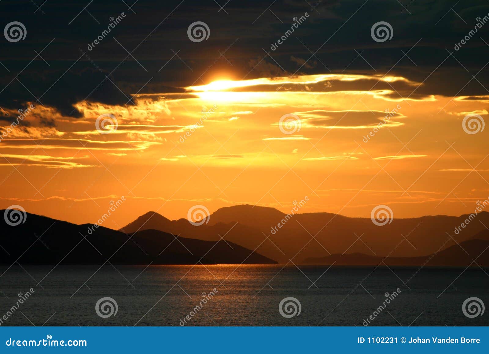 Croatian Sunset stock image. Image of sunset, riviviera - 1102231