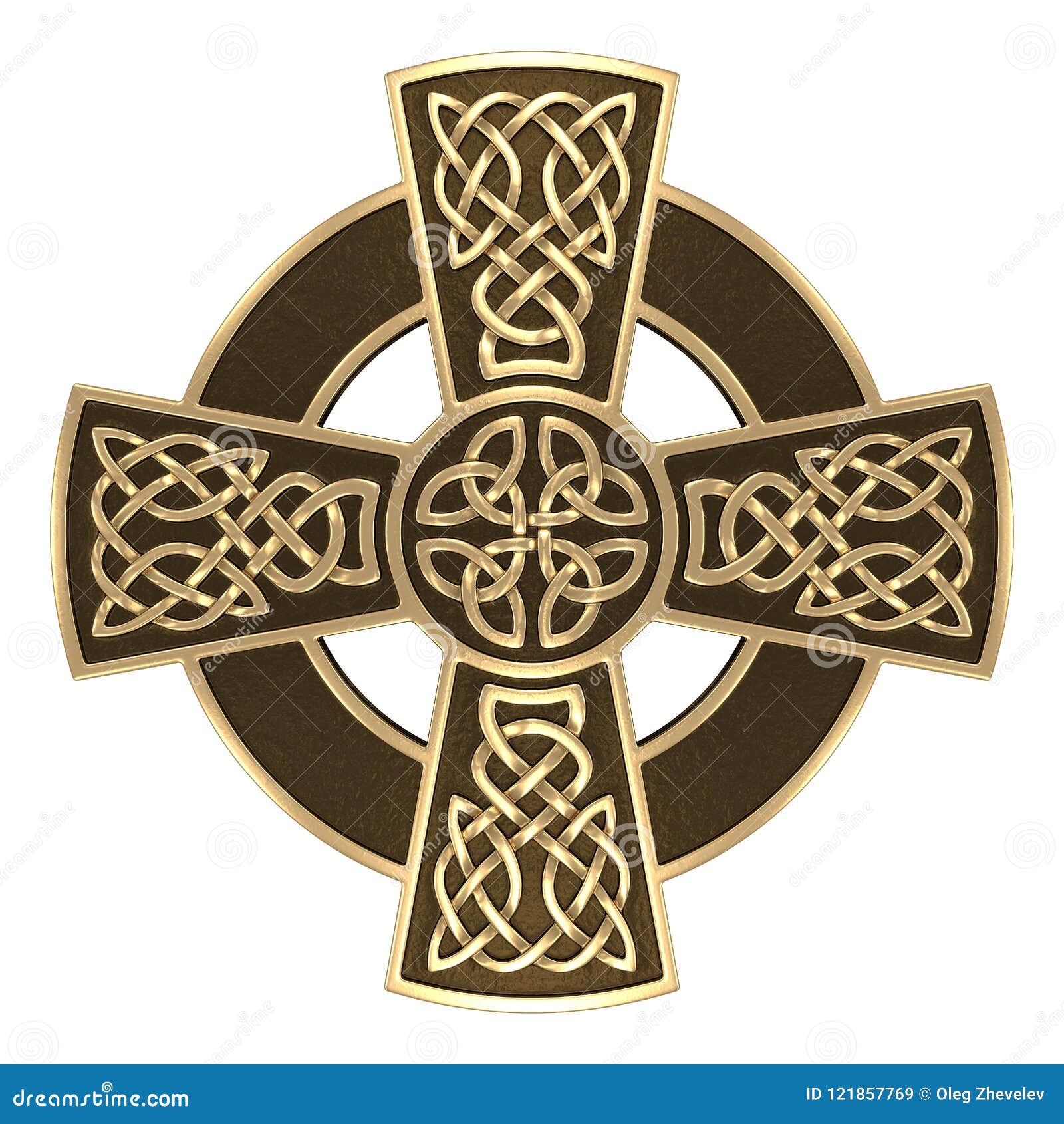 Croce celtica dell'oro immagine stock. Immagine di arte - 121857769