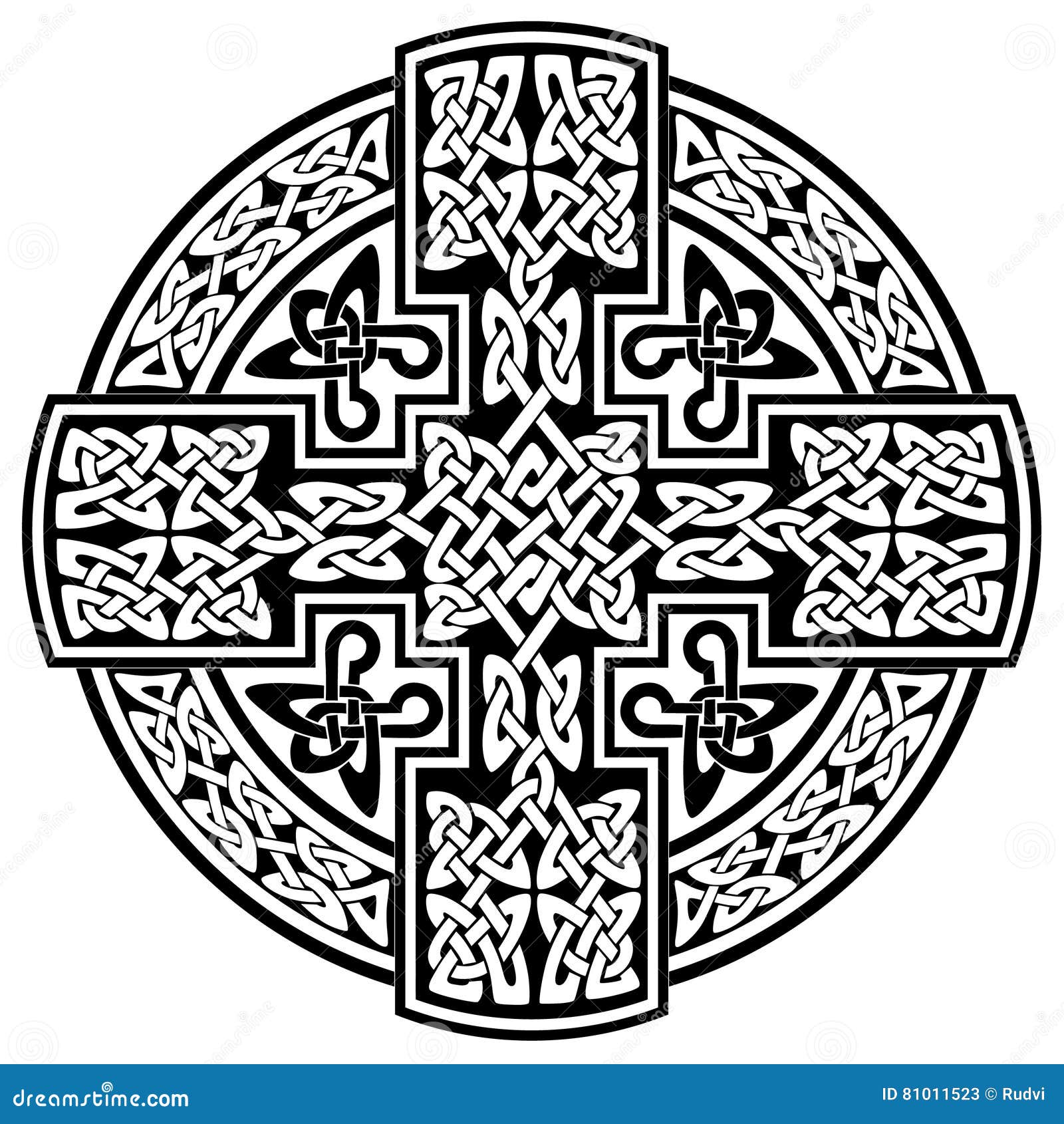 Croce celtica di vettore illustrazione vettoriale. Illustrazione di ...