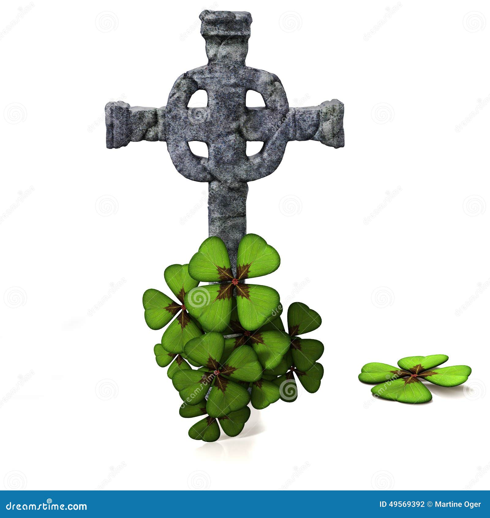 Croce celtica e trifoglio illustrazione di stock. Illustrazione di ...