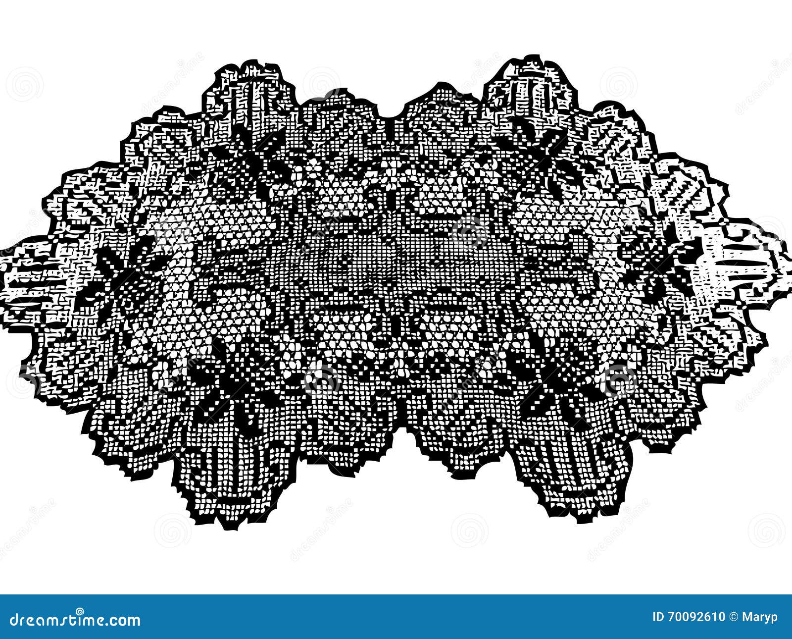 Crochet Doily background stock illustration. Illustration of elegant ...