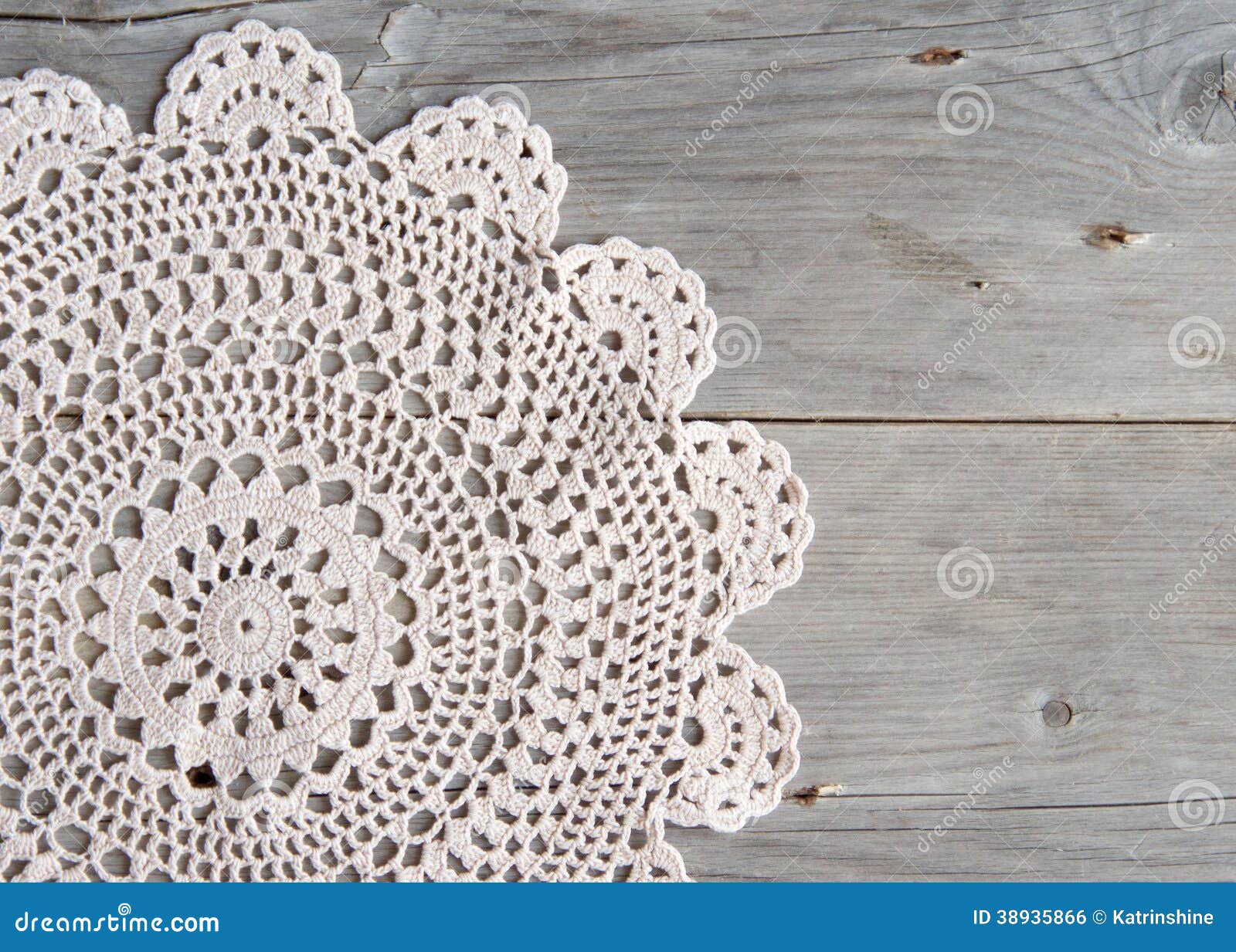 Crochet Doily Over Old Grey Wood Stock Photo - Image of hobby, mother ...
