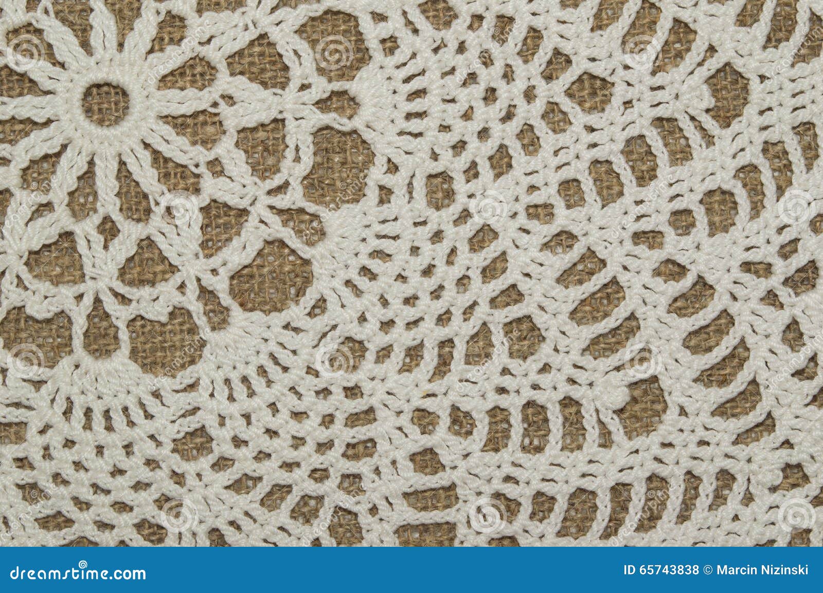 Crochet doily texture stock photo. Image of linen, homemade - 65743838