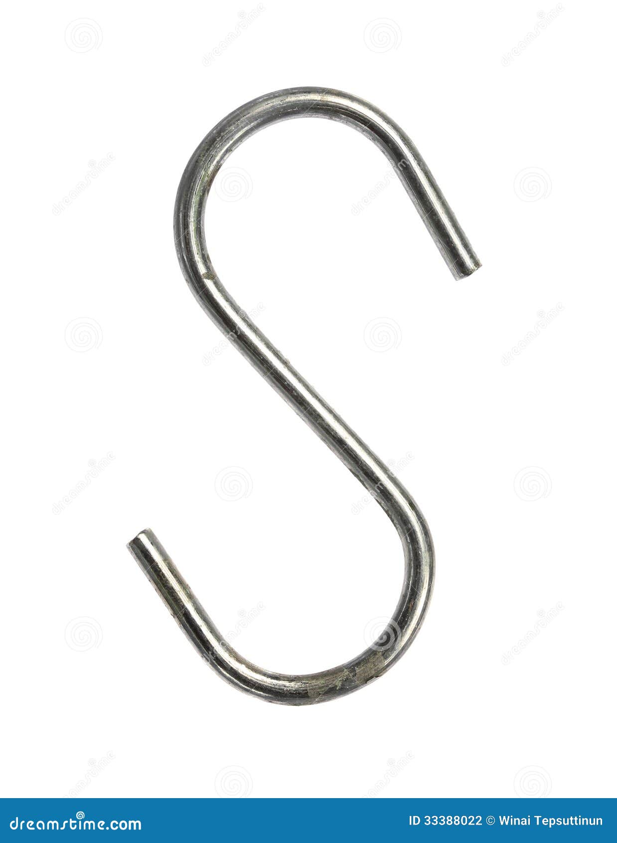 Crochet en forme de s photo stock. Image of blanc, isolement - 33388022