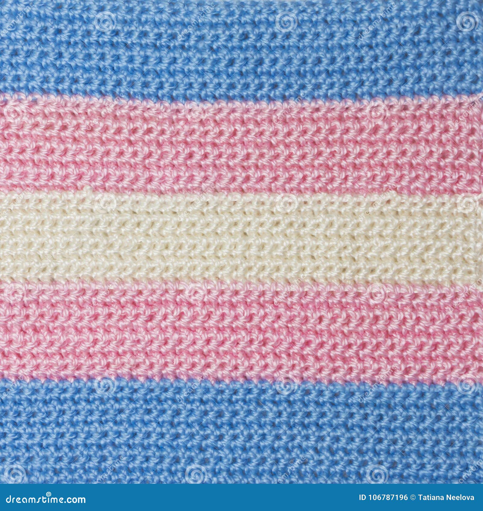 A Crochet Handmade Transgender Pride Flag in a Square Form. Stock Photo ... A Crochet Handmade Transgender Pride Flag in a Square Form. Stock Photo ...