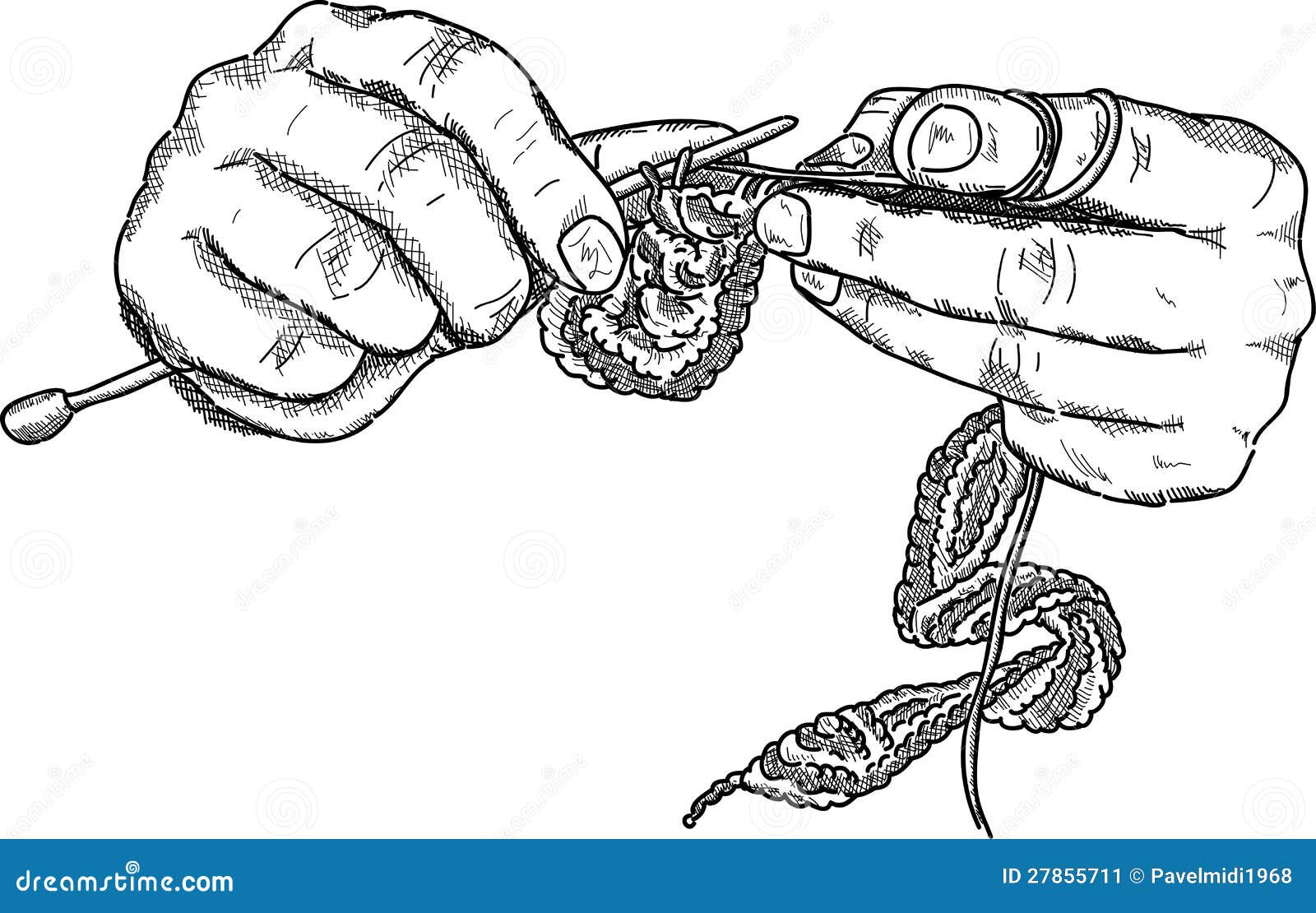 Vector Set Of 20 Crochet Patterns For Borders, Edgings And Trims ...