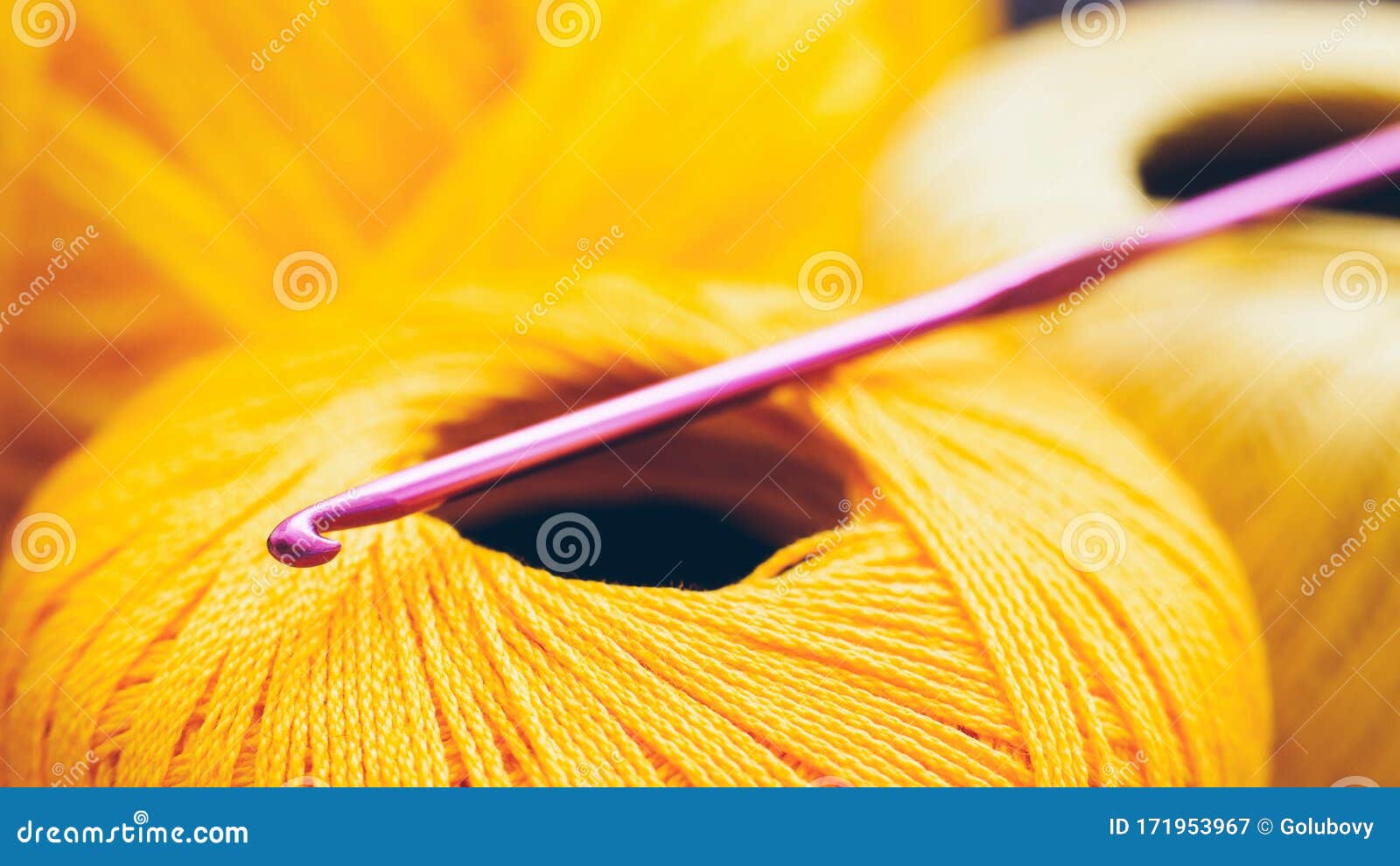 Crochet Hobby Creative Handiwork Leisure Threads Stock Image - Image of ...